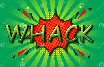 WHACK Comic Speech 3d Text Style Effect High Resolution Stock Vector ...