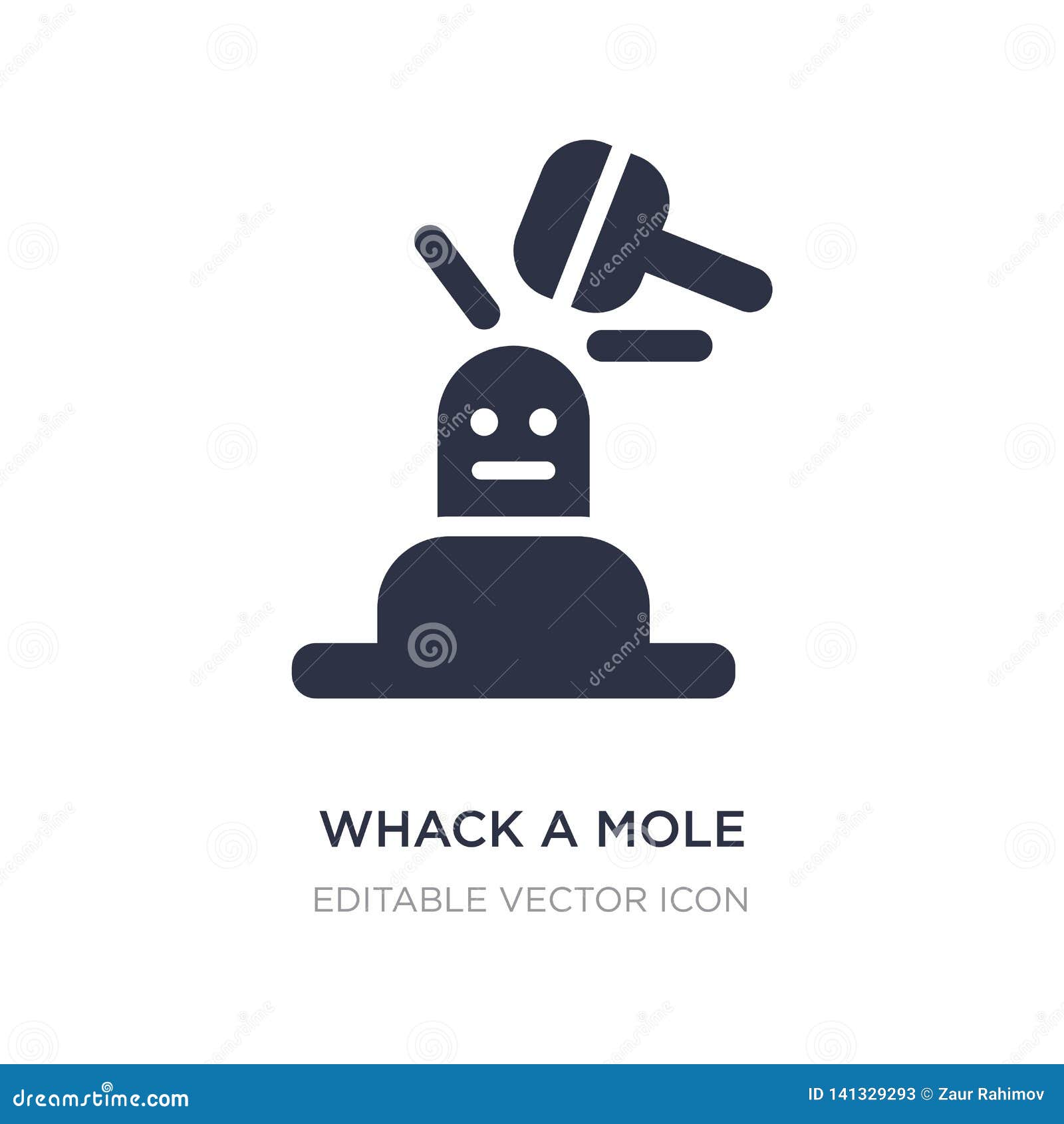 Whack A Mole Icon Vector Sign And Symbol Isolated On White Background, Whack A Mole Logo Concept ...