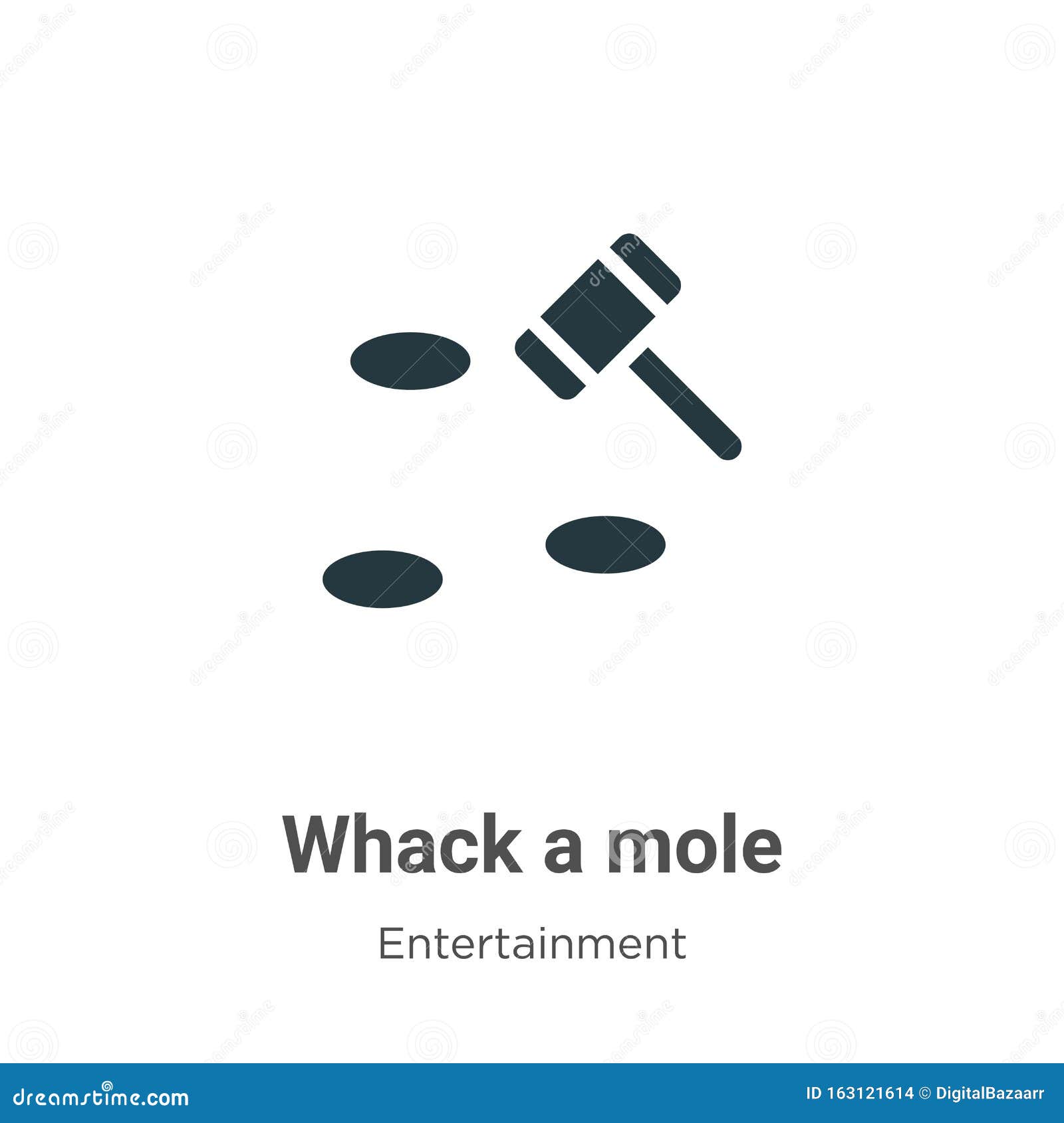 Mole Vector Icon On White Background. Flat Vector Mole Icon Symbol Sign ...