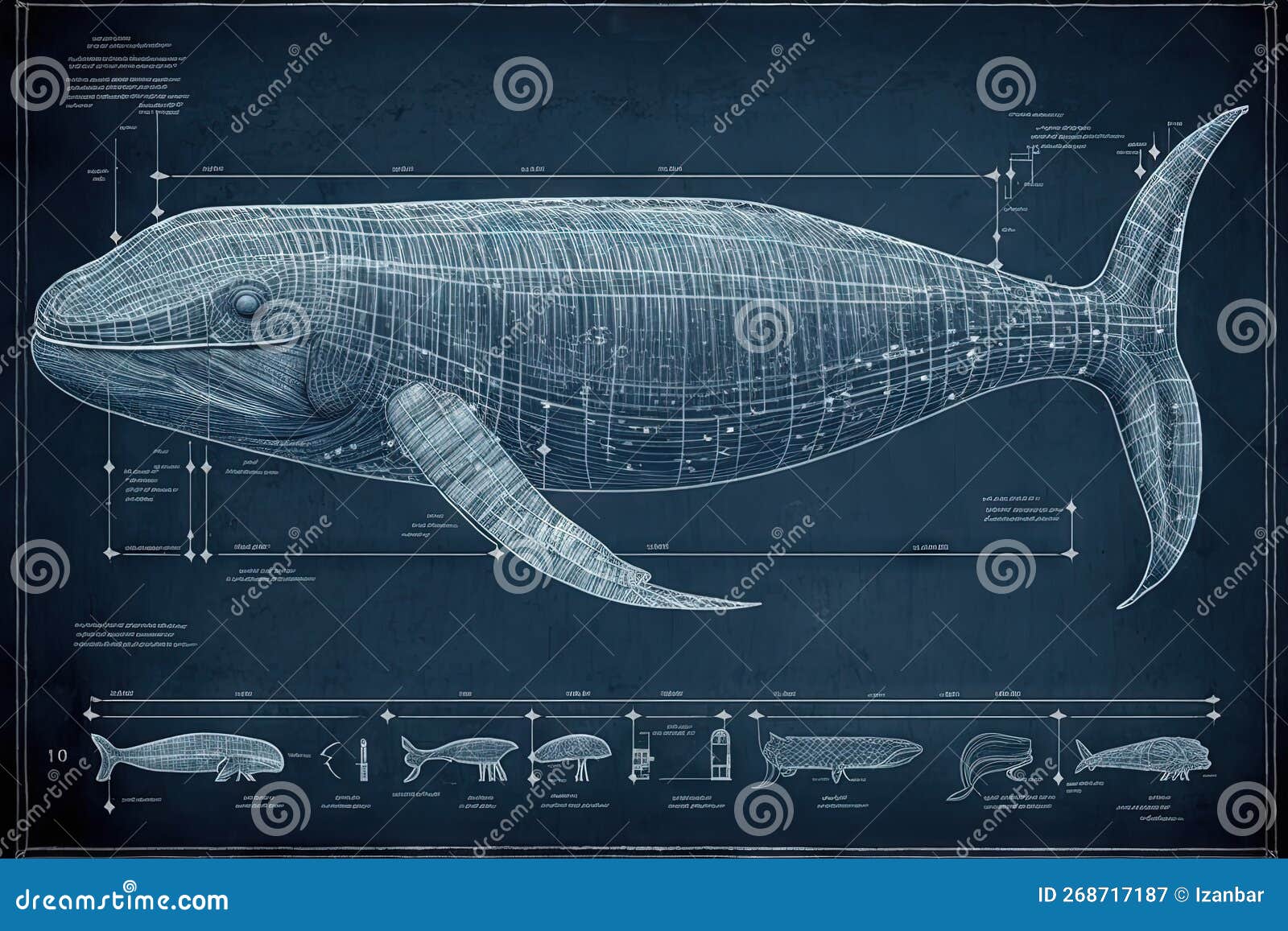 Blueprint Illustration Set. Engine Line Drawing Cartoon Vector ...
