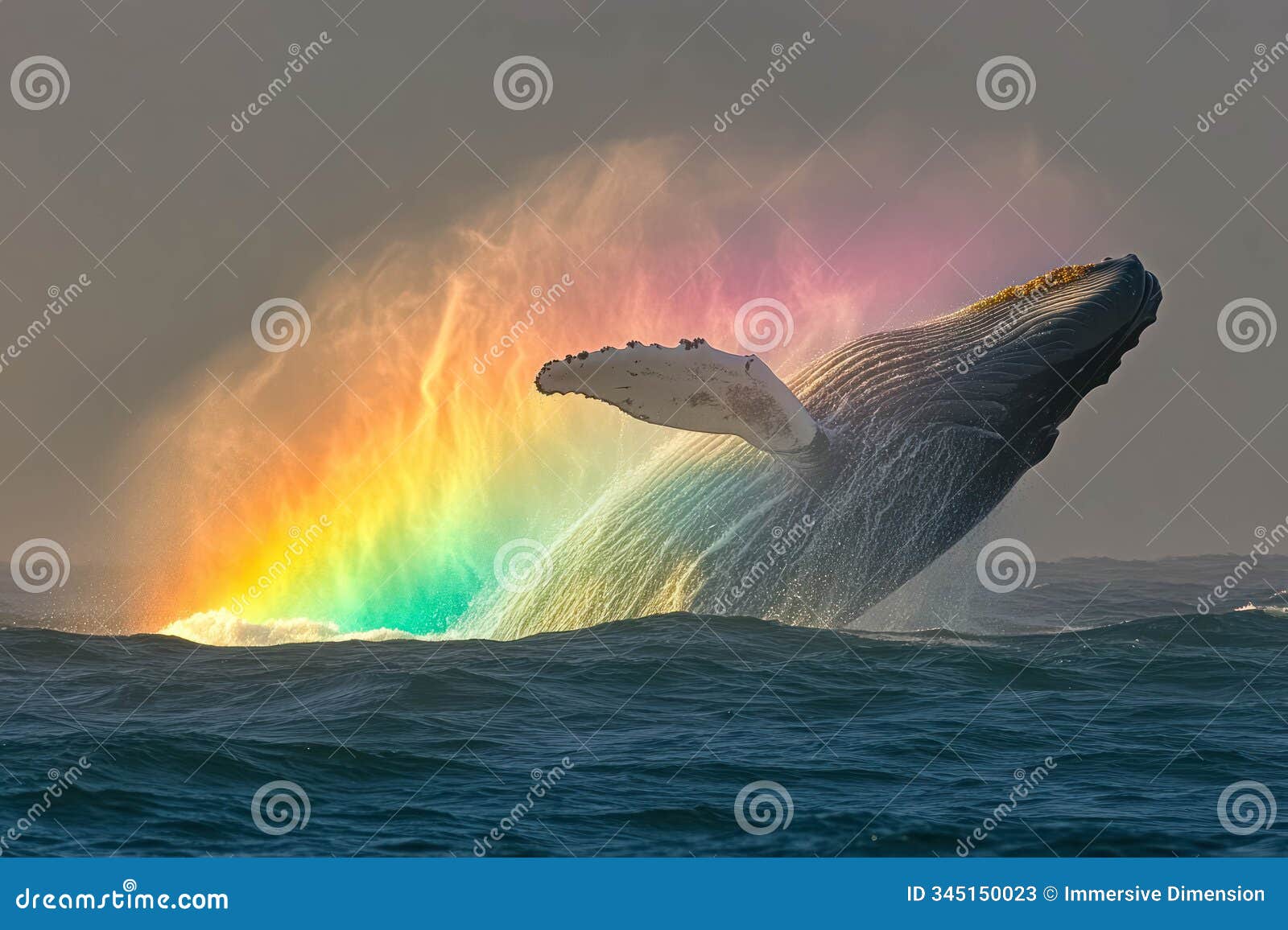 Rainbow Mist: A Bold Watercolor Abstract With Floating Vapor And ...