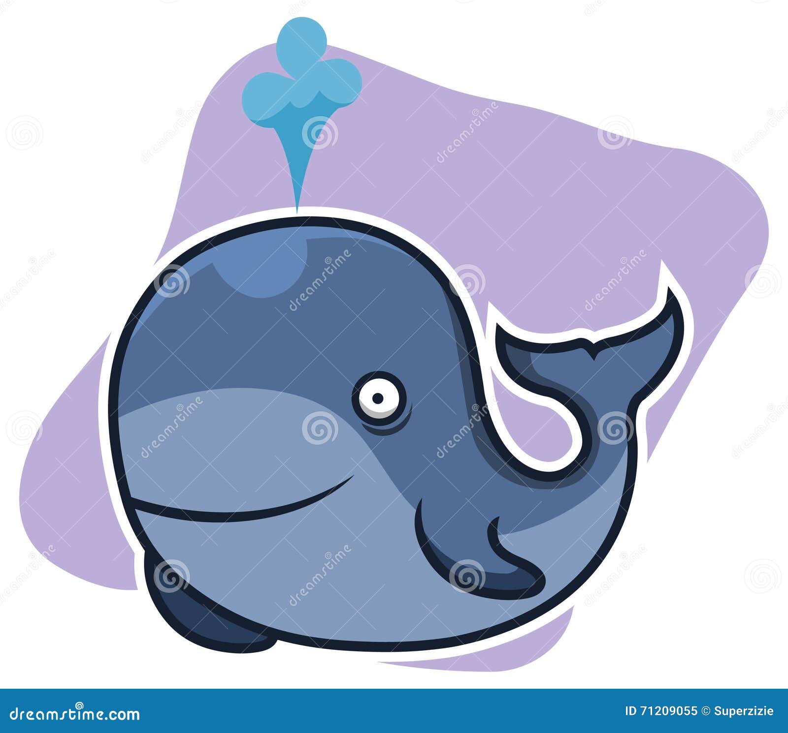 Whale Cartoon stock vector. Illustration of smiling, nature - 71209055