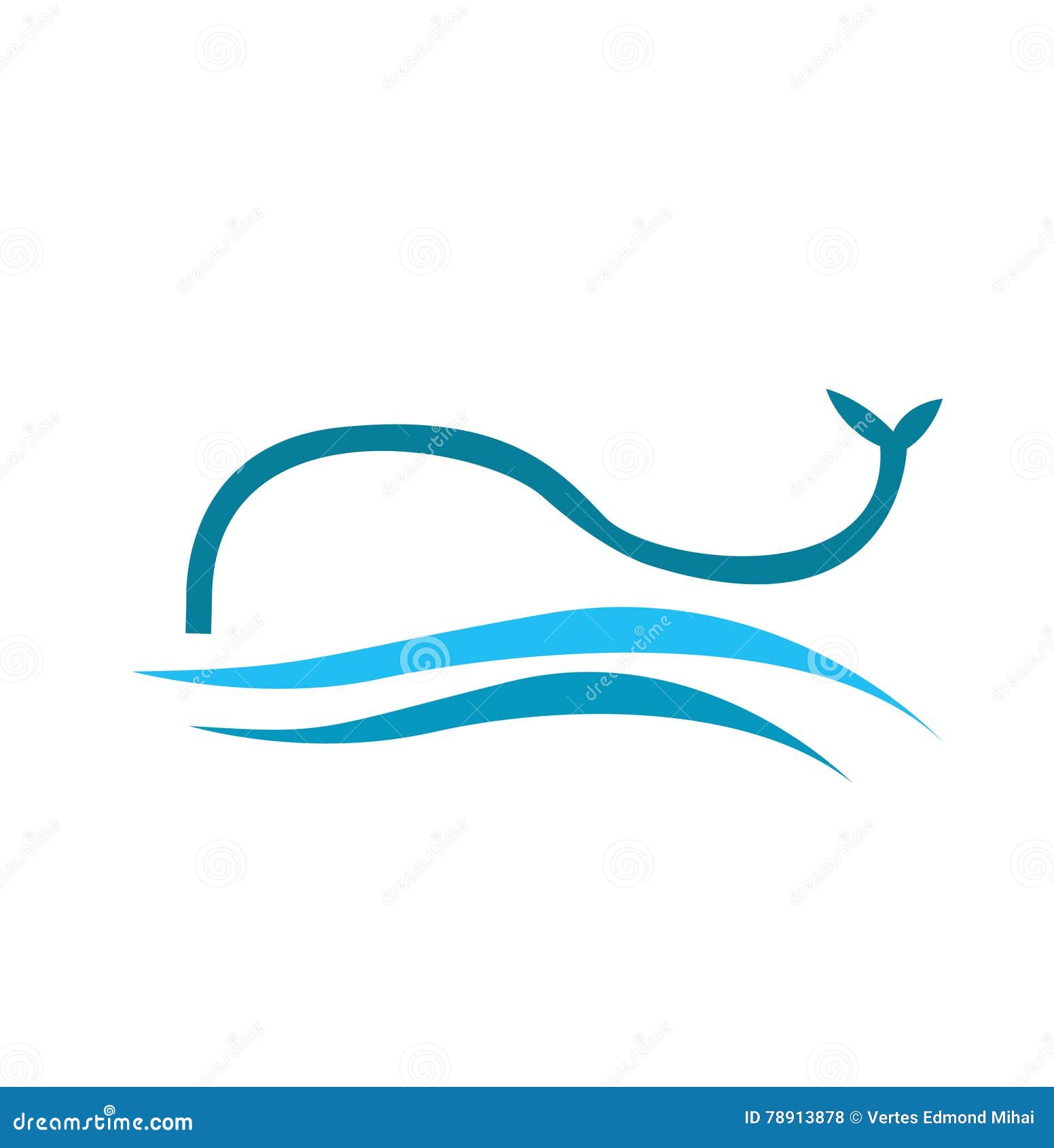 Whale. Concept fish logo stock vector. Illustration of summer - 78913878