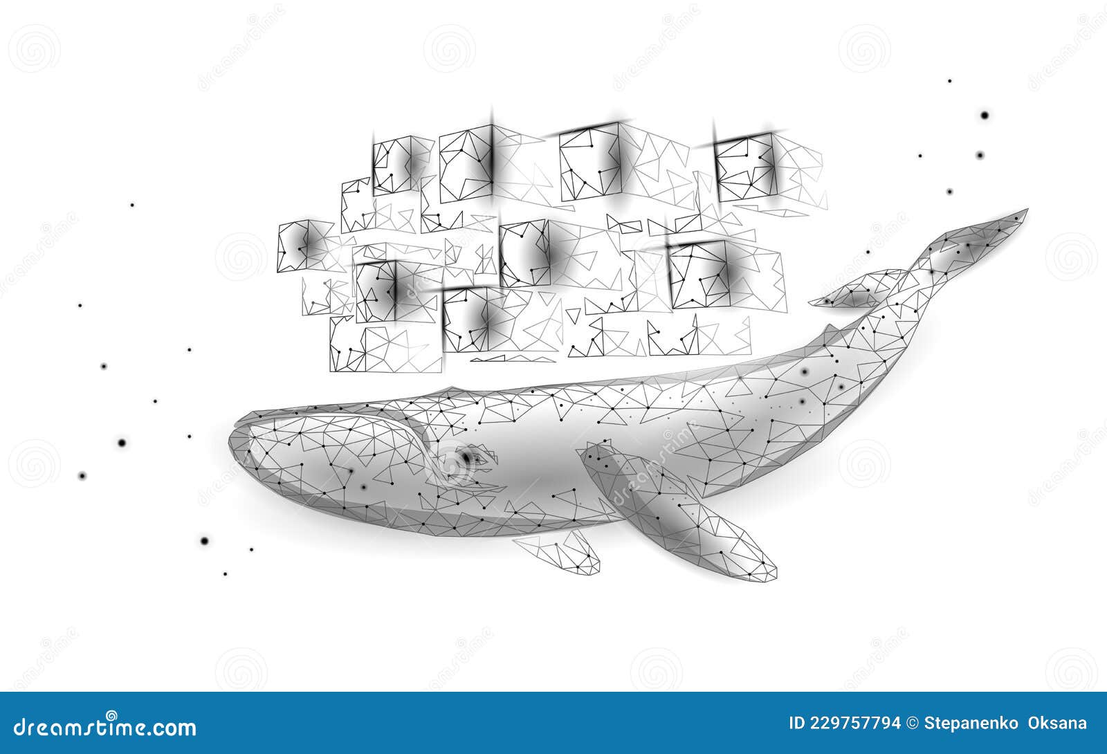 Whale And Container Computer Docker Developer App Concept Business Digital Open Source Program