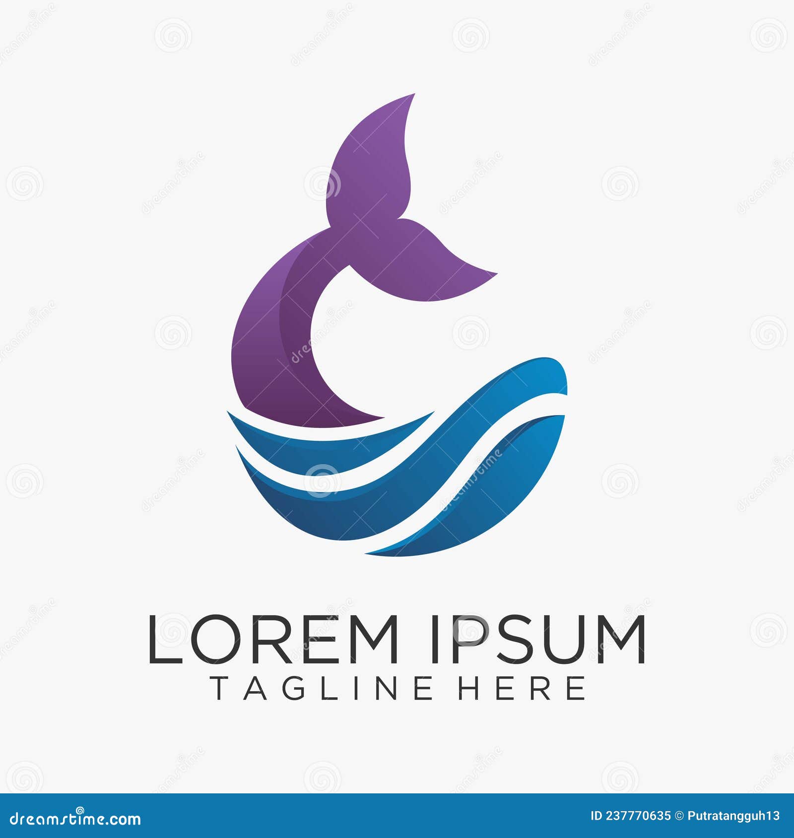 Whale fish logo design stock vector. Illustration of identity - 237770635