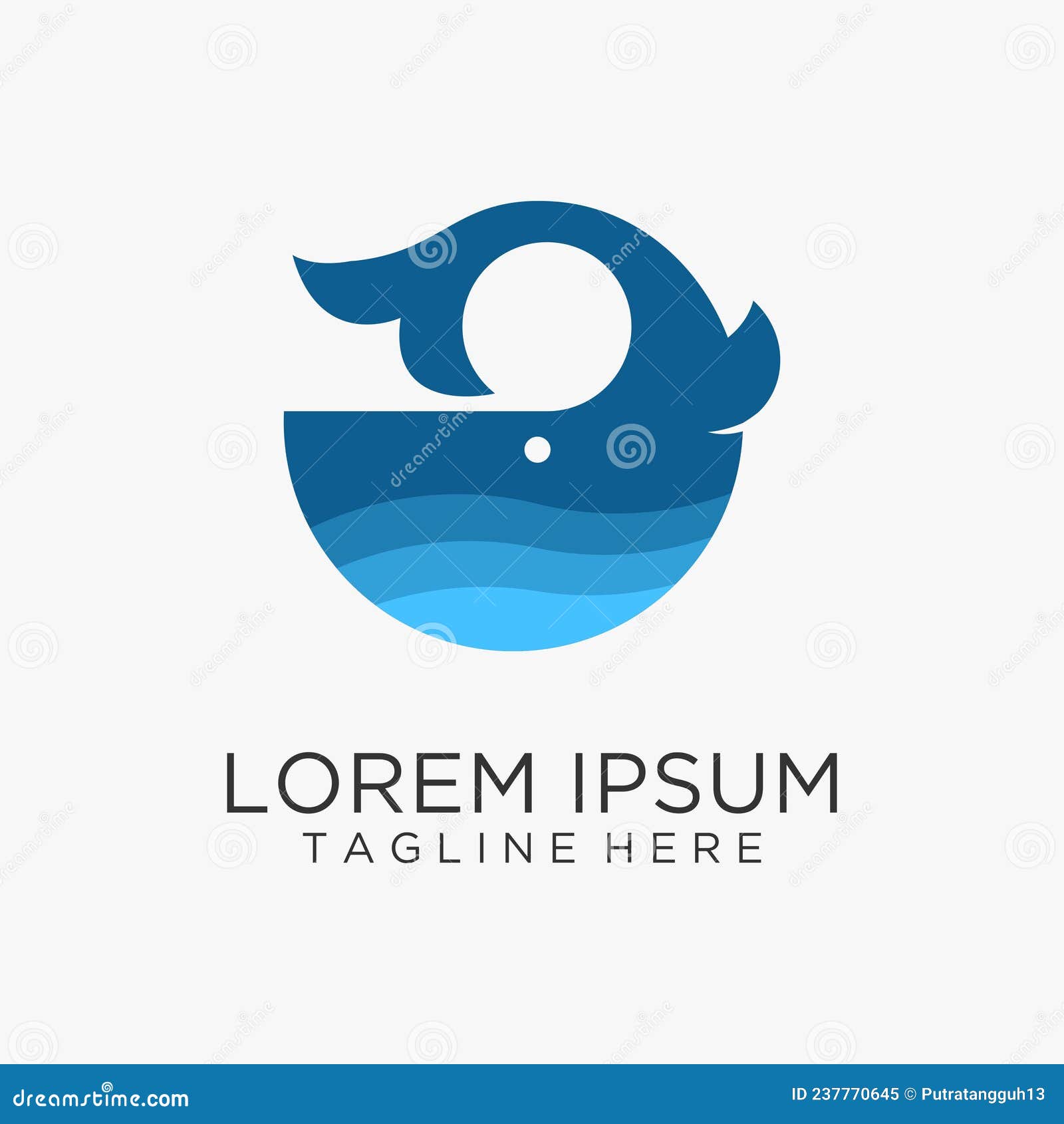 Whale fish logo design stock vector. Illustration of icon - 237770645