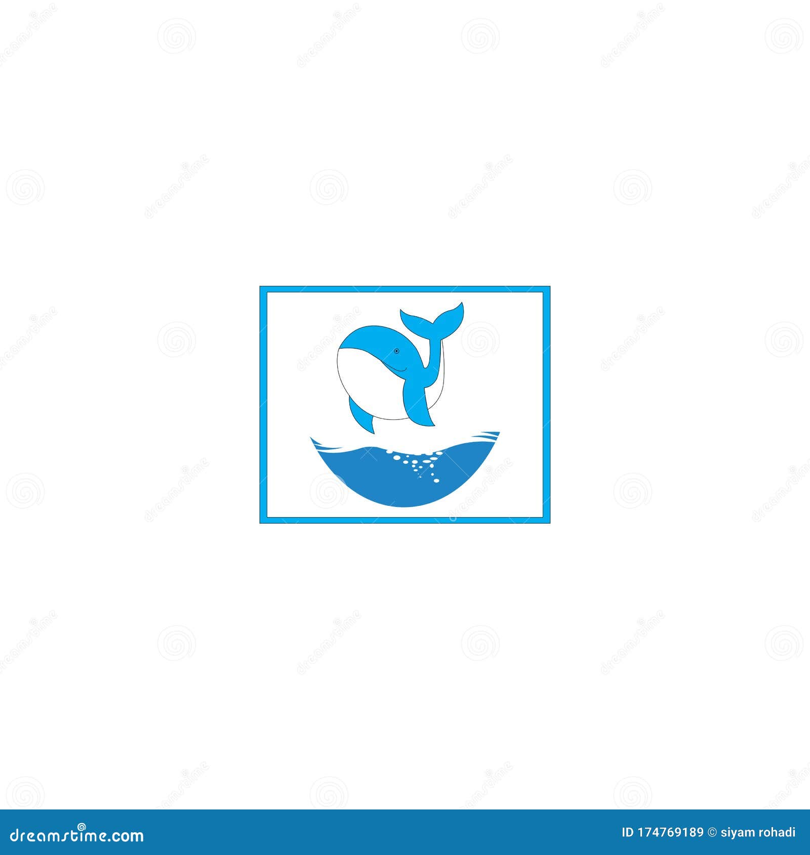 Whale fish logo and symbol stock vector. Illustration of silhouette ...