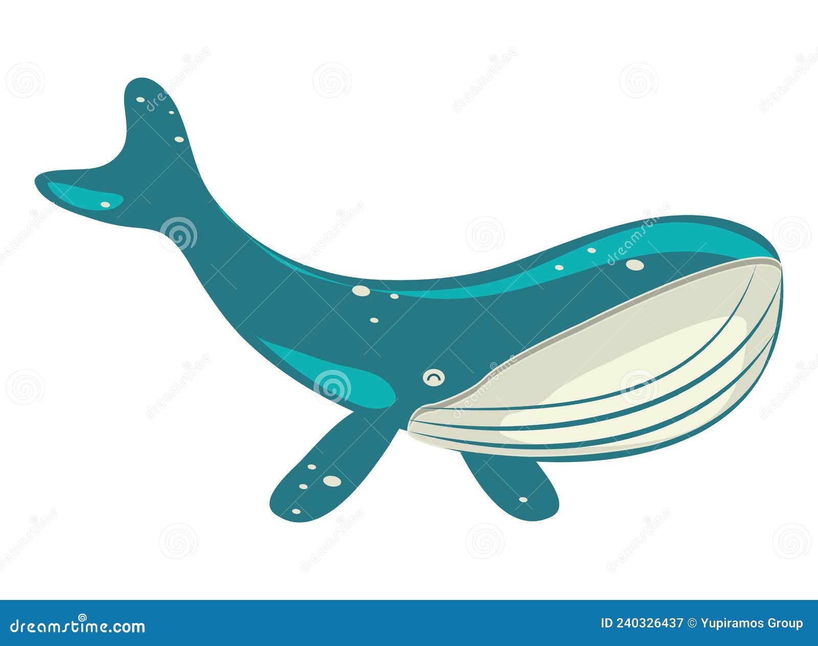 Whale flat icon stock vector. Illustration of vector - 240326437