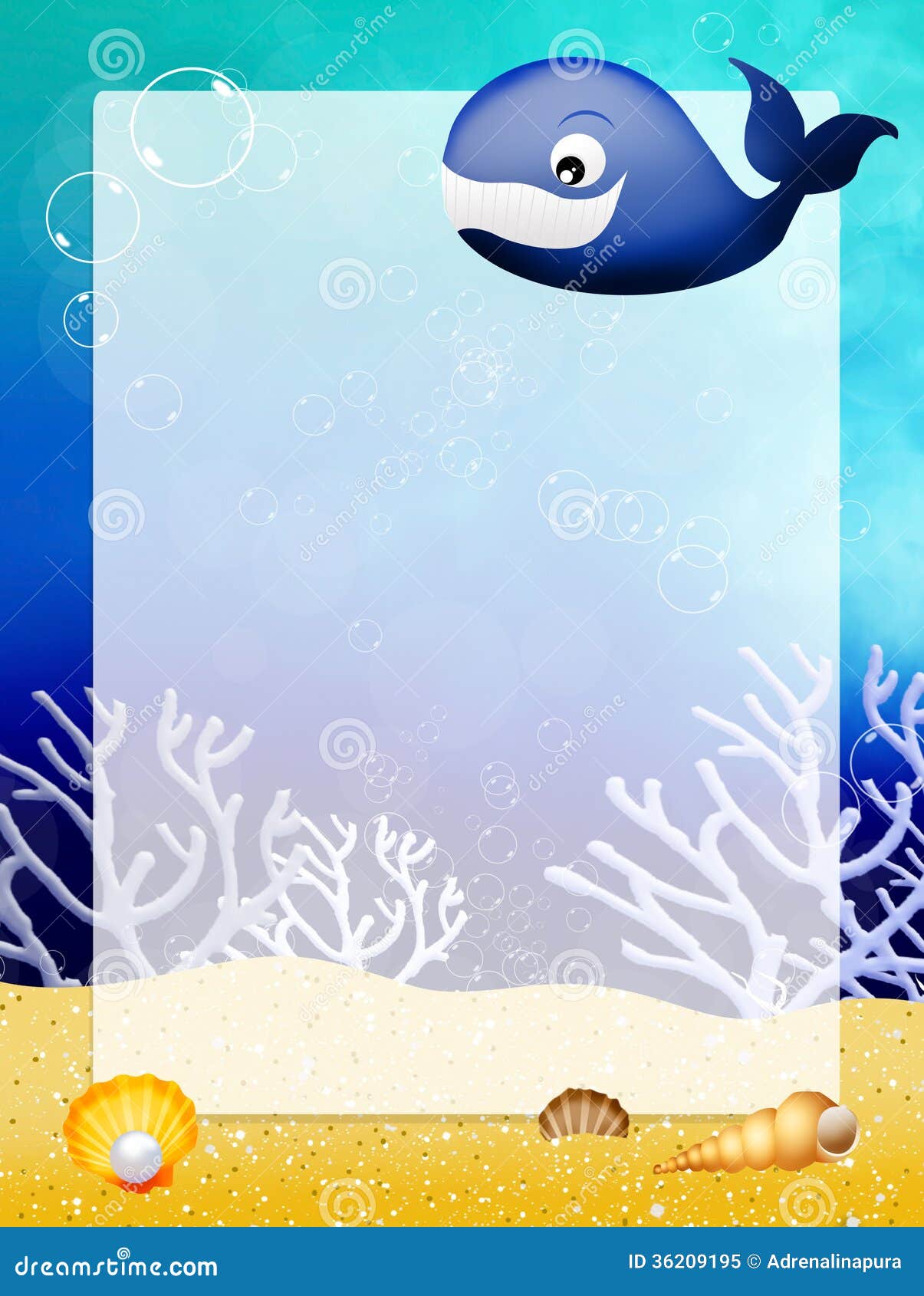 Whale With Frame Royalty-Free Stock Photography | CartoonDealer.com ...