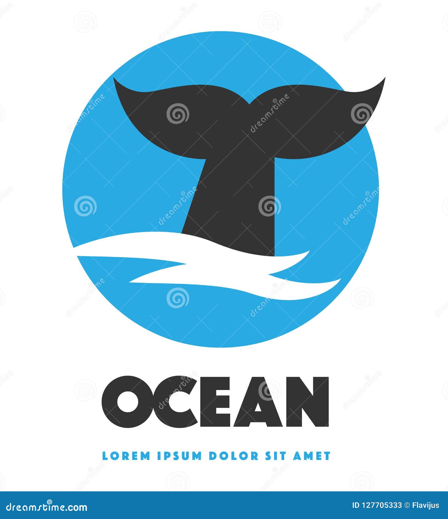 Whale label or symbol stock vector. Illustration of aquatic - 127705333