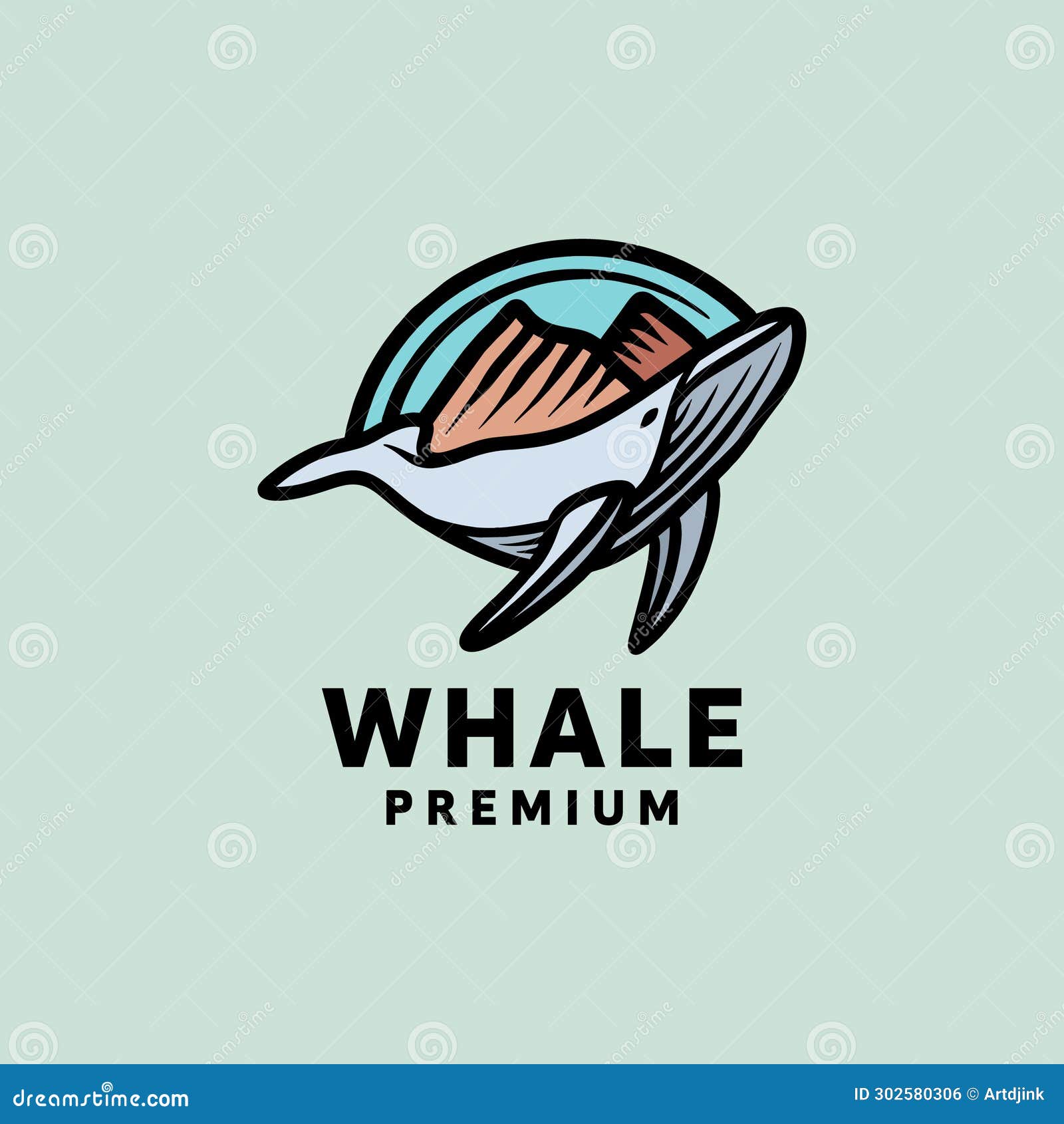 Whale Logo Symbol Design Illustration Vector Icon Emblem Stock Vector ...