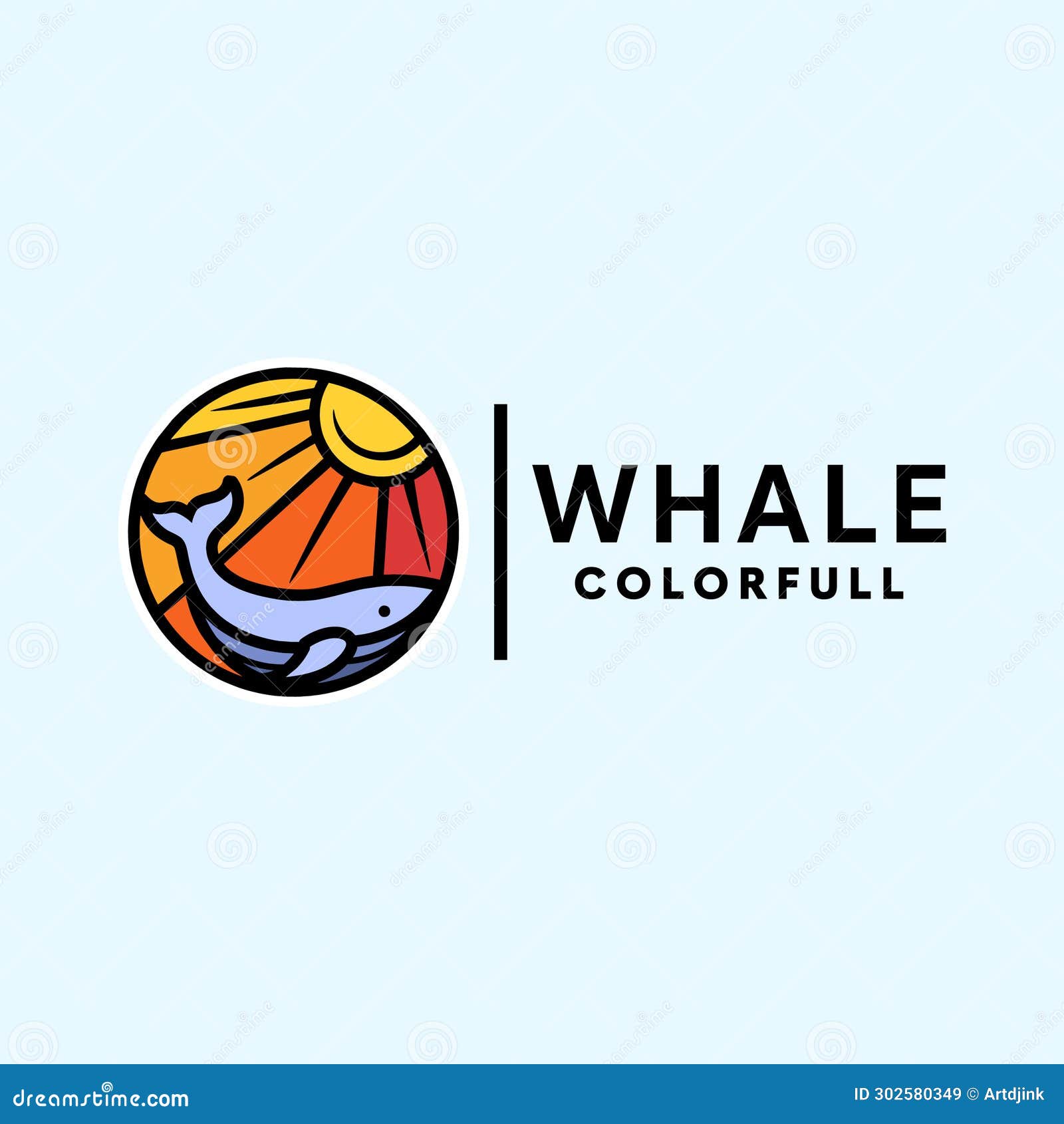 Whale Logo Symbol Design Illustration Vector Icon Emblem Stock Vector ...