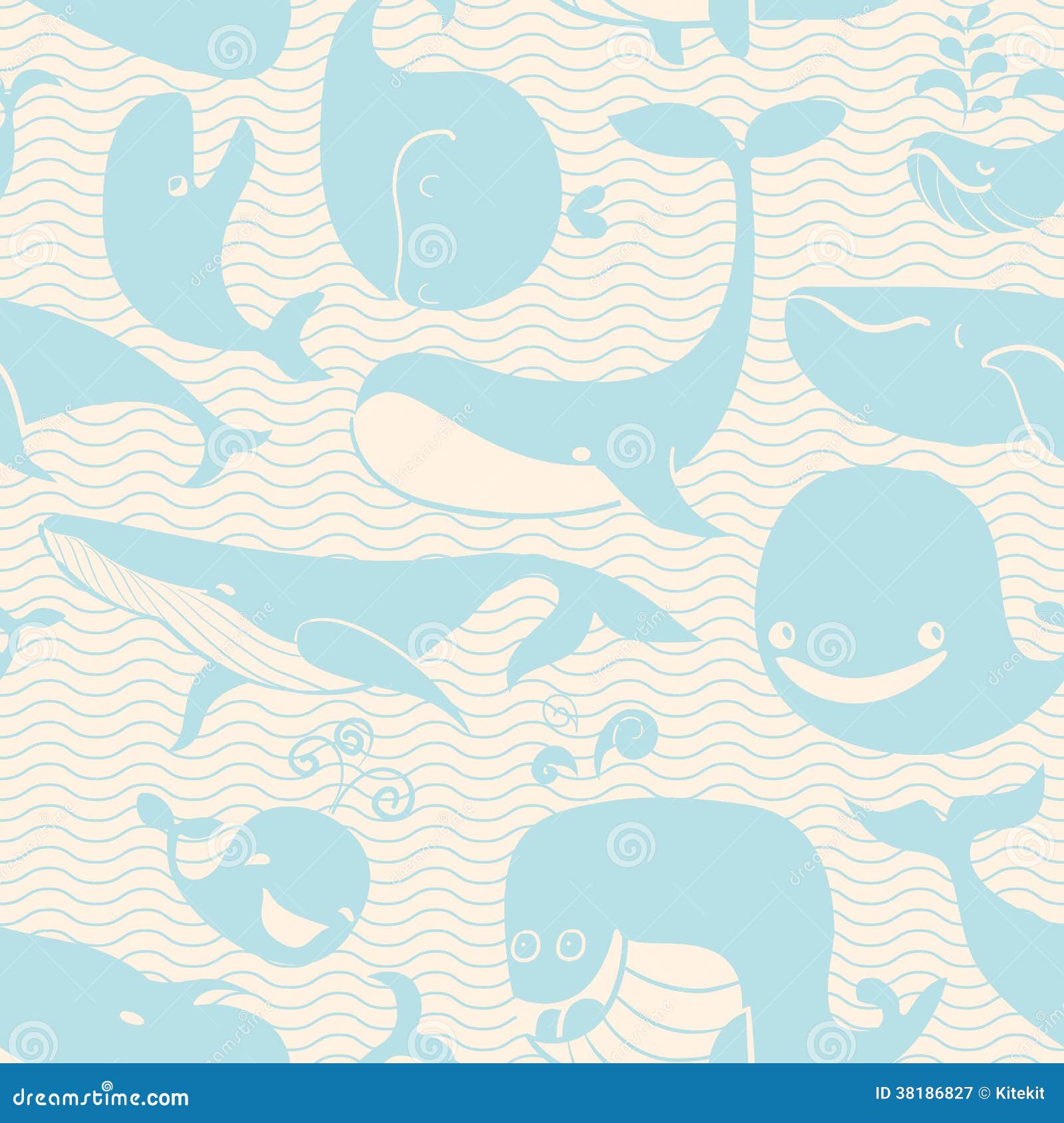 Whale Seamless Texture Royalty-Free Stock Image | CartoonDealer.com ...