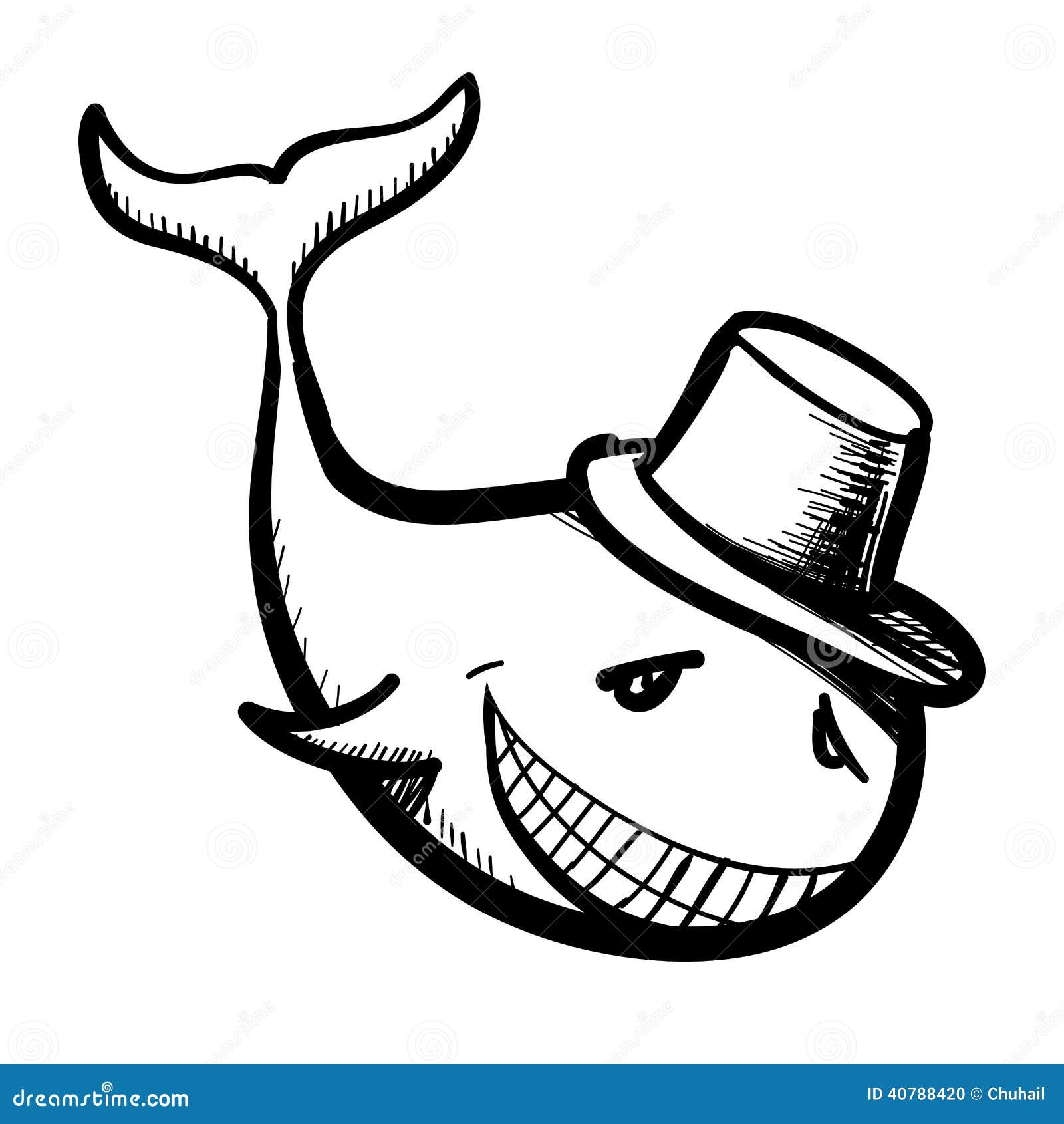 Whale Smiling Character Isolated on White. Stock Vector - Illustration ...