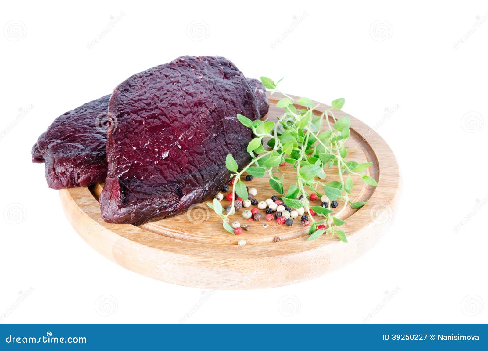 Whale steak stock image. Image of food, uncooked, pepper - 39250227