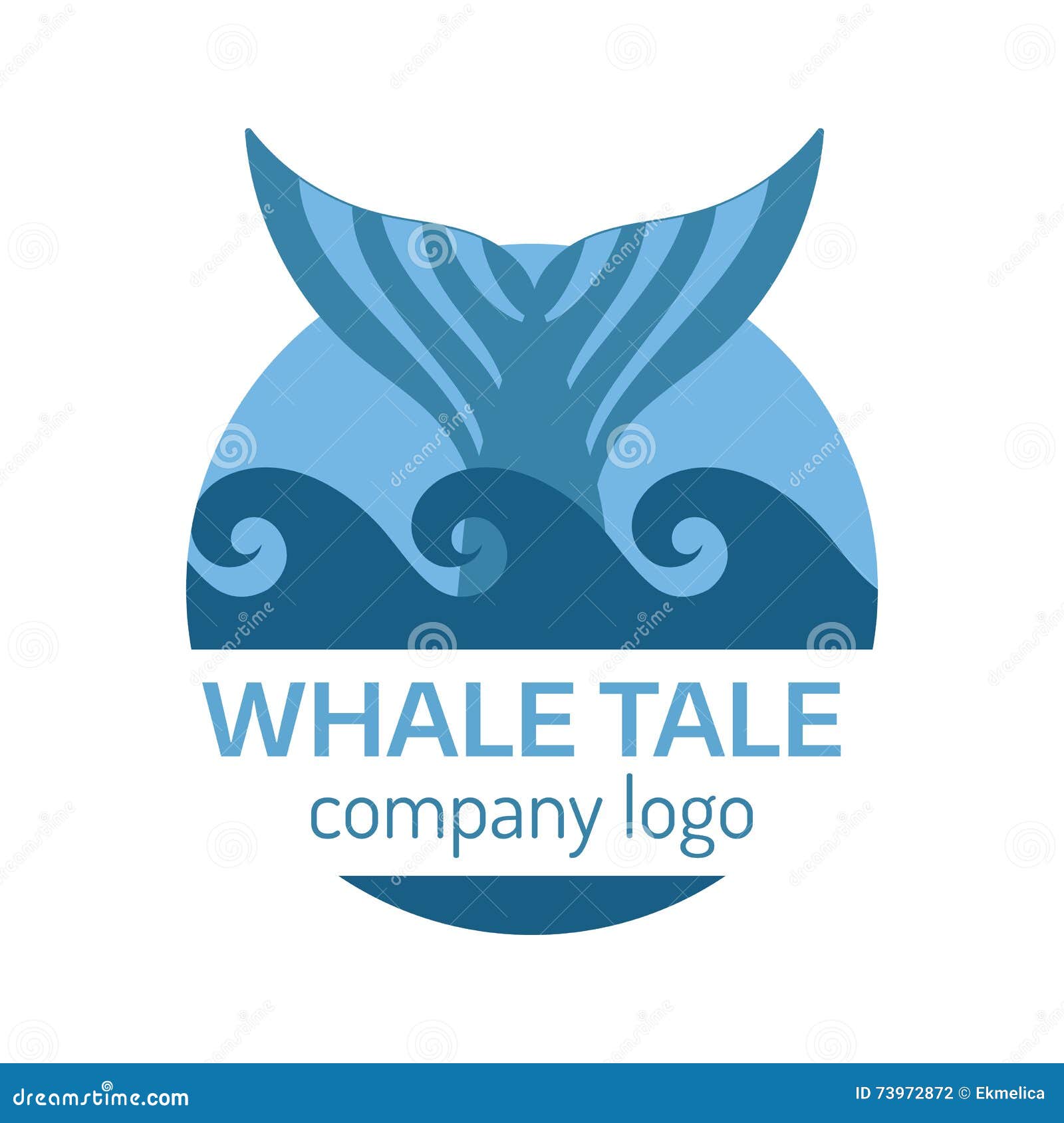 Whale tail label. stock vector. Illustration of badge - 73972872