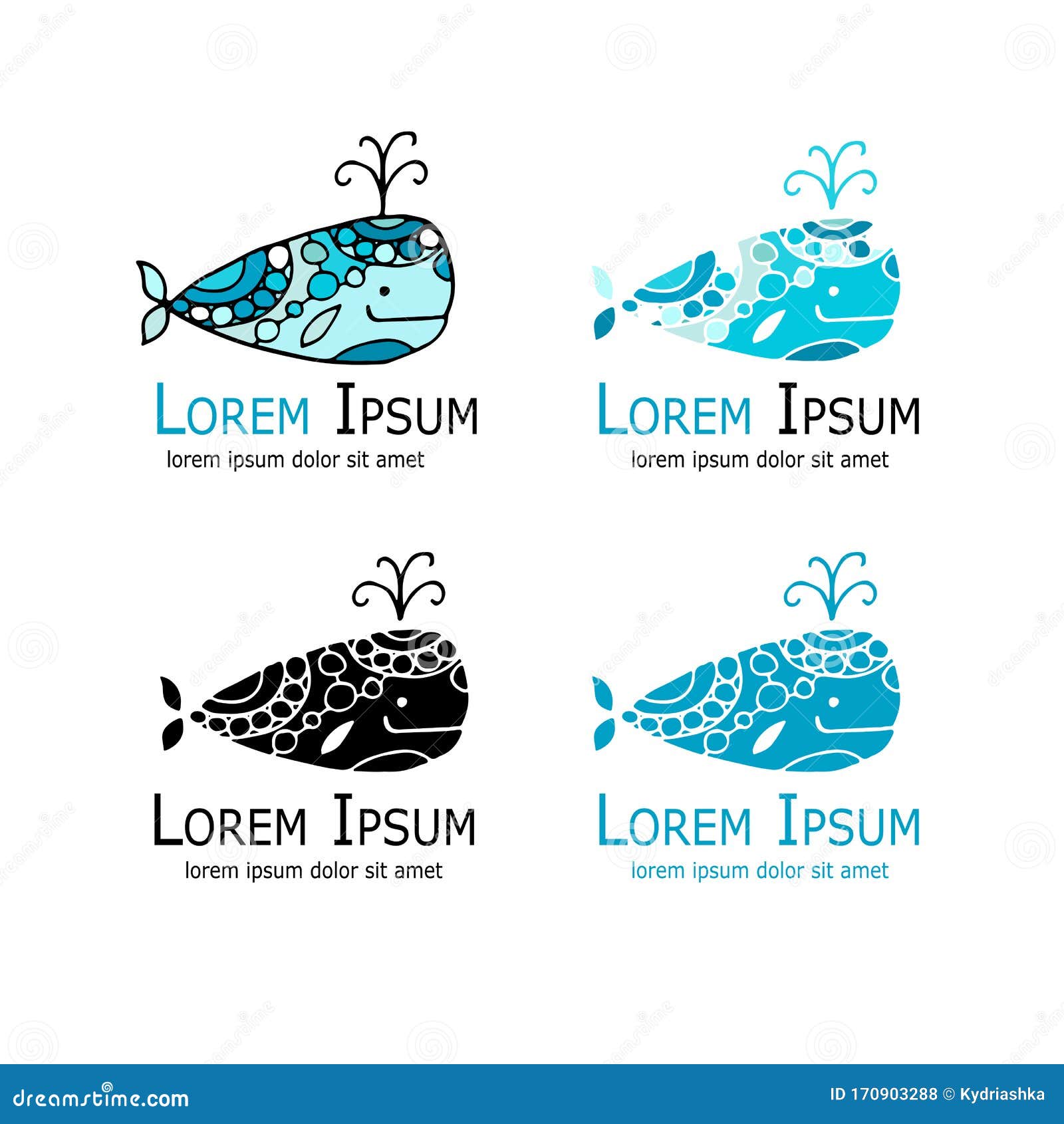 Whales Logo Design, Whales Logo Icon Cartoon Vector | CartoonDealer.com ...