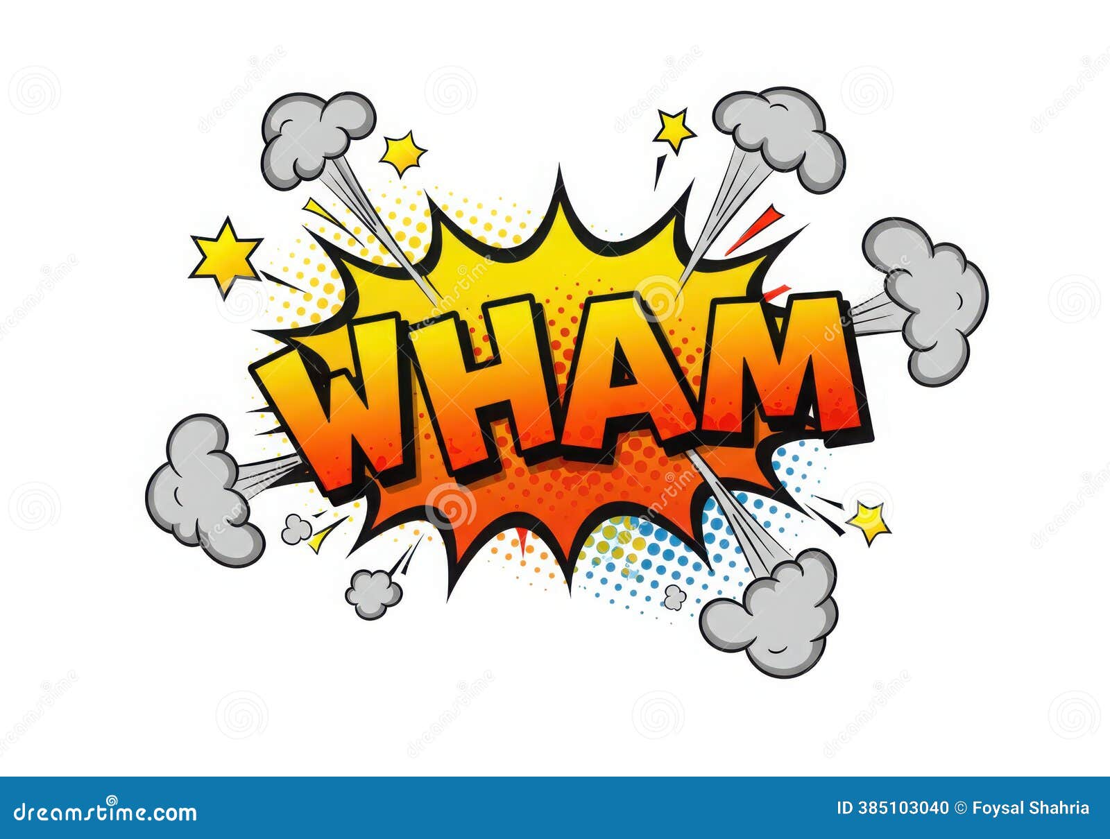 Wham Comic Bright Template With Speech Bubbles On Colorful Frames ...