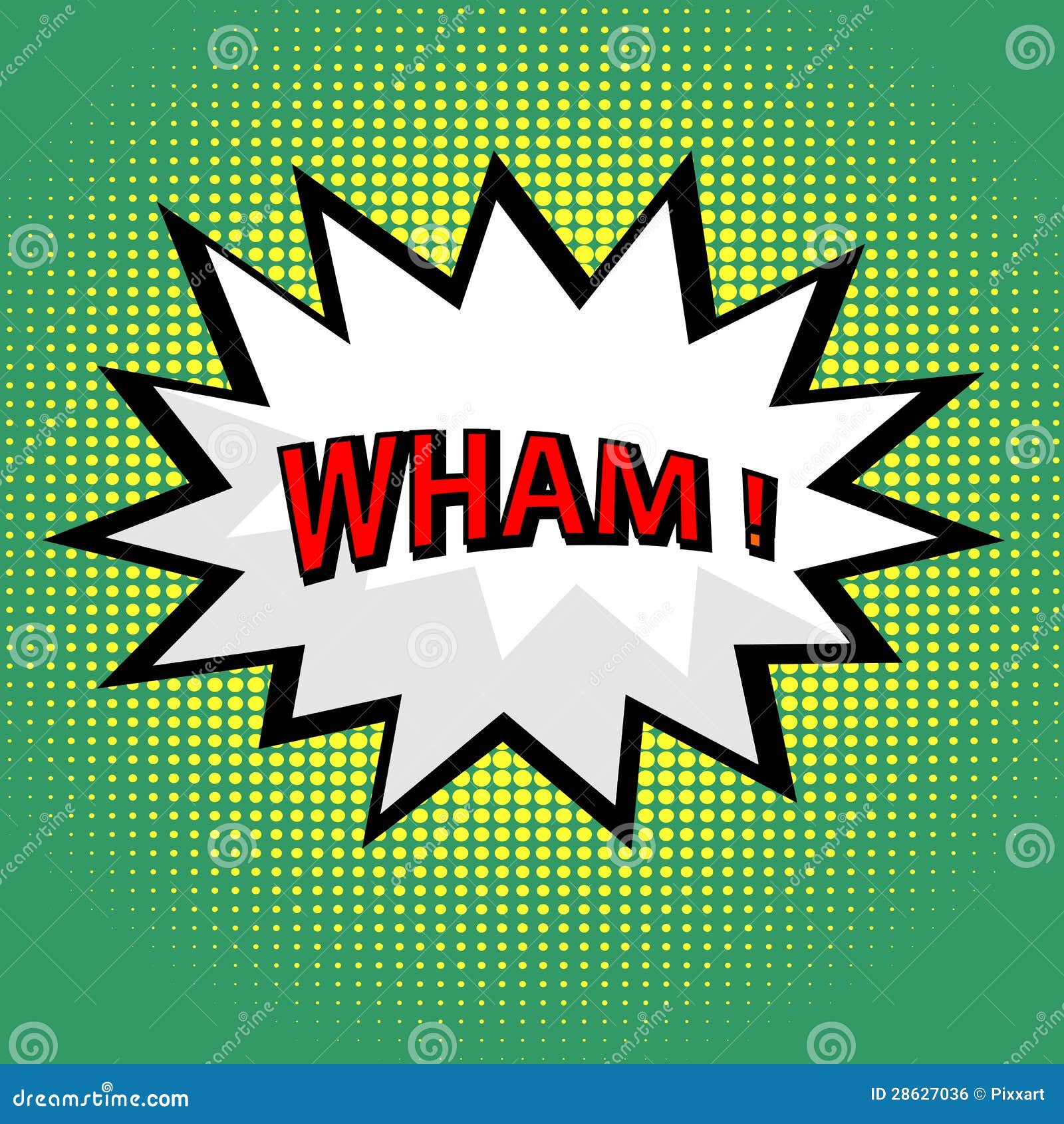 Wham Comic Bright Template With Speech Bubbles On Colorful Frames ...