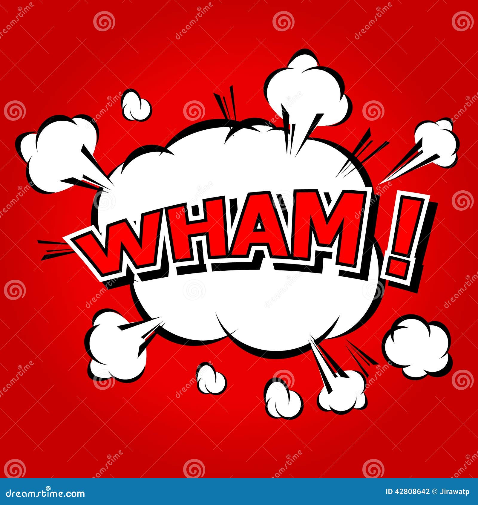 Wham Comic Bright Template With Speech Bubbles On Colorful Frames ...