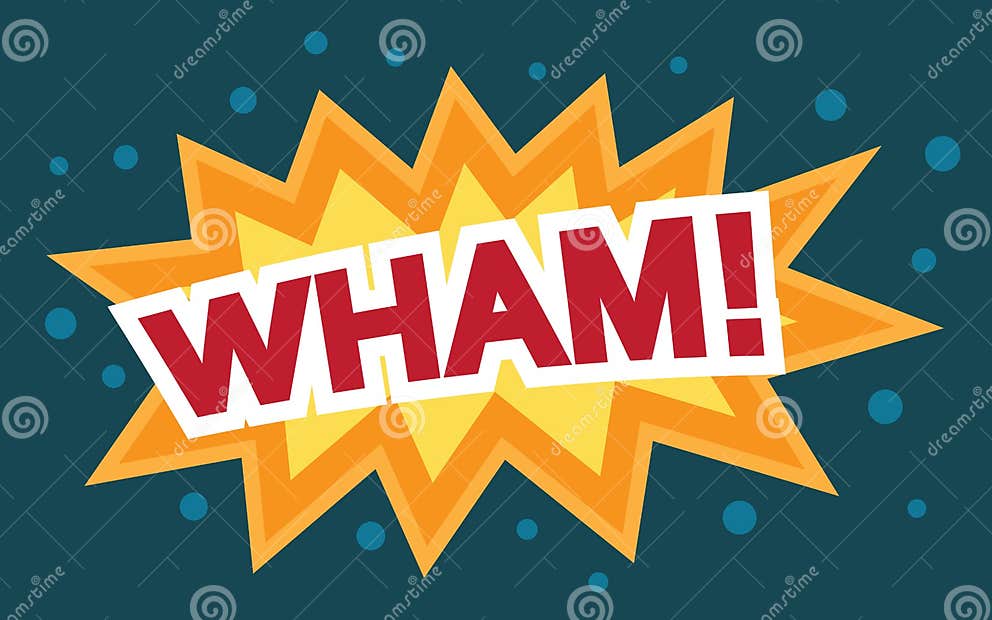 Wham Comic Speech Bubble, Cartoon Stock Vector - Illustration of wham ...