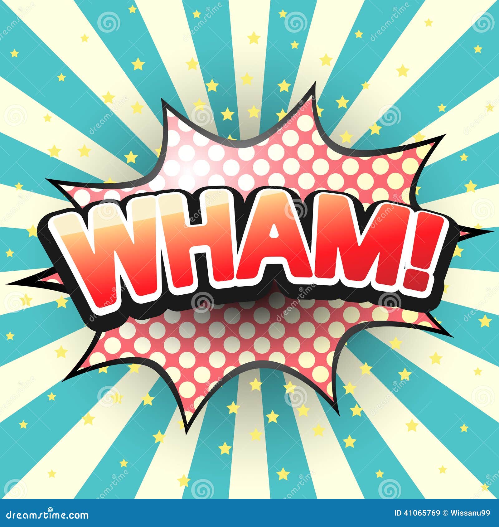 Wham Comic Bright Template With Speech Bubbles On Colorful Frames ...