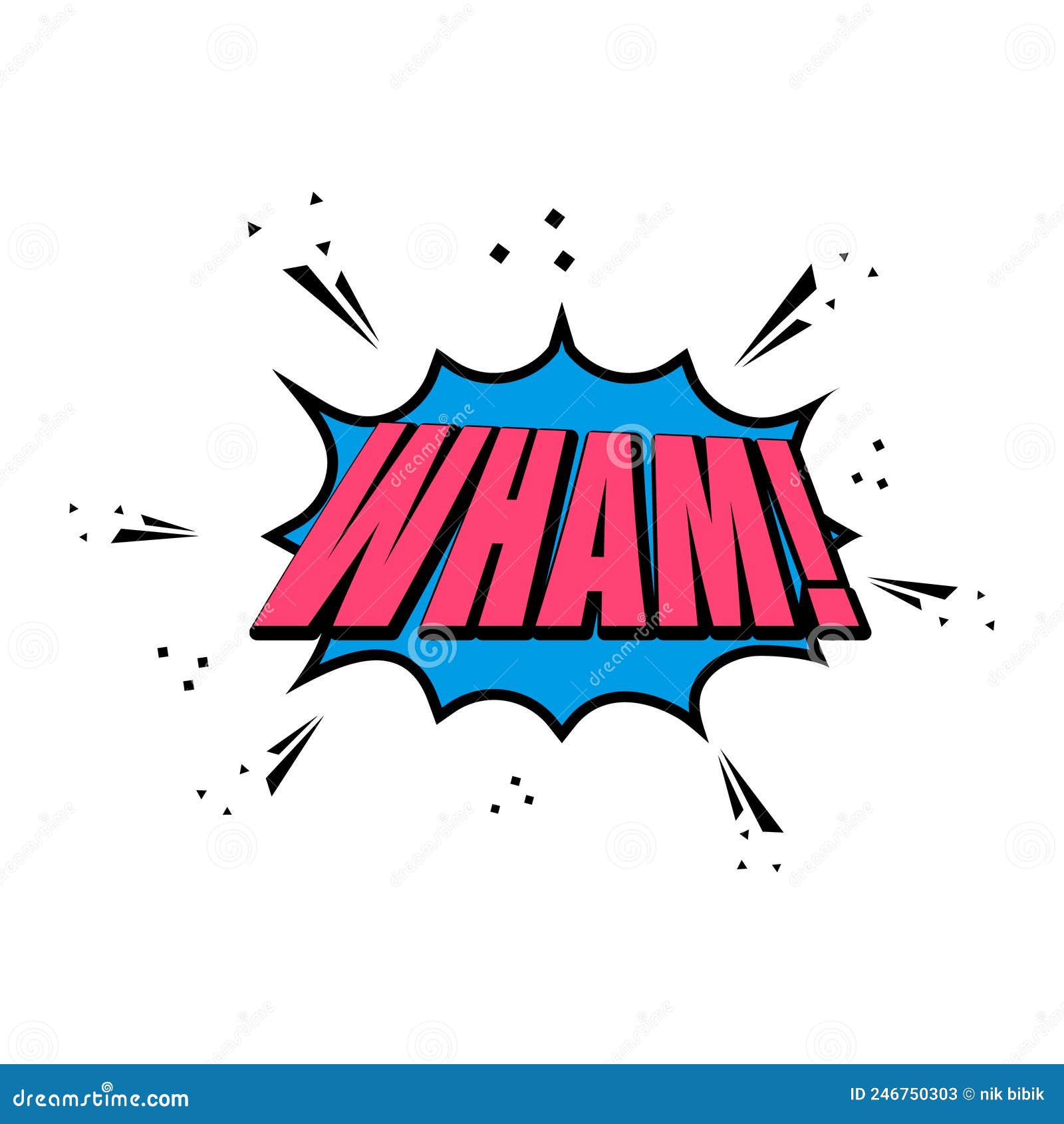 Wham Expression Sign at Comic Speech Bubble Icon Stock Vector ...