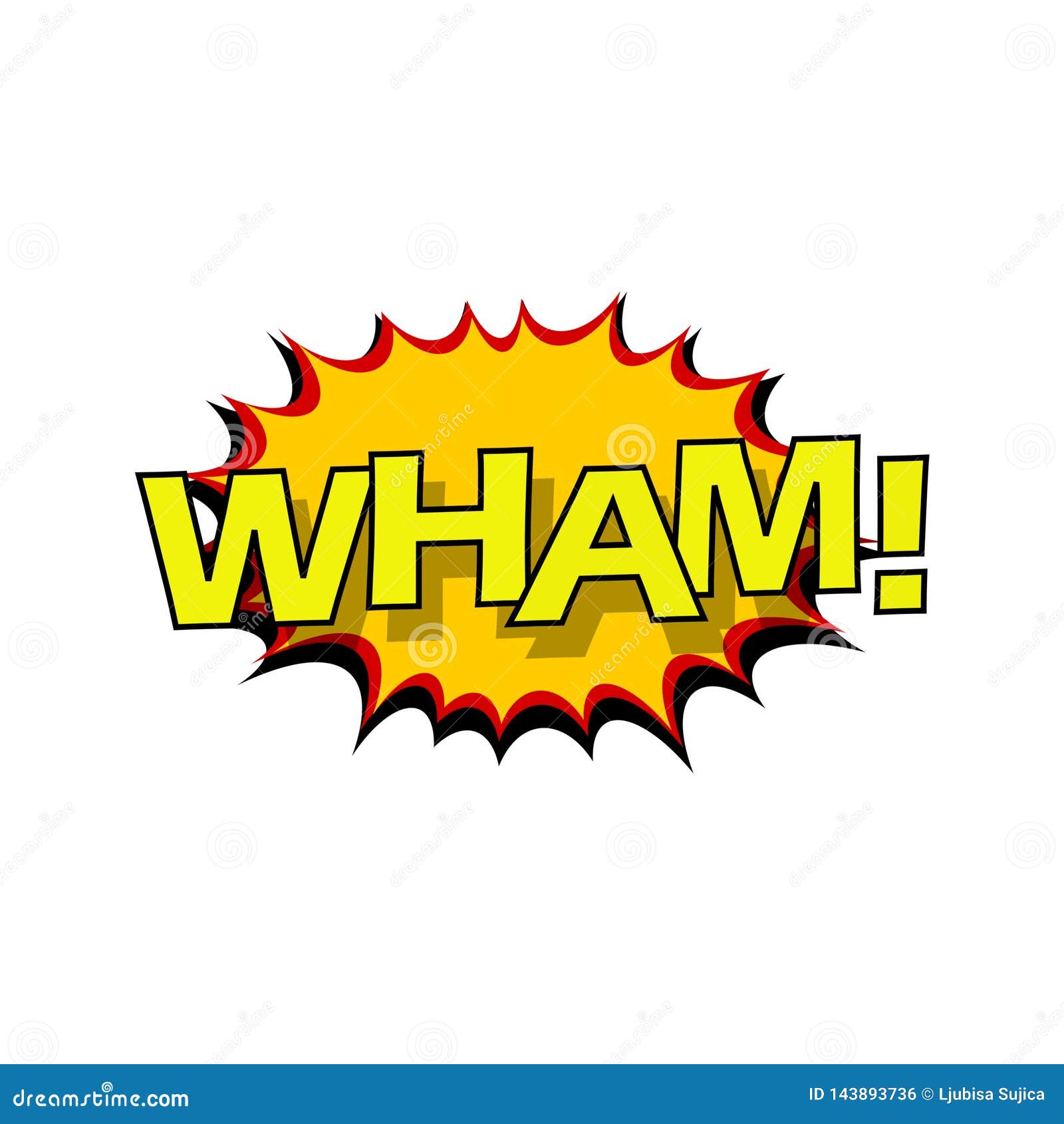 WHAM! Phrase in Speech Bubble Stock Vector - Illustration of retro ...