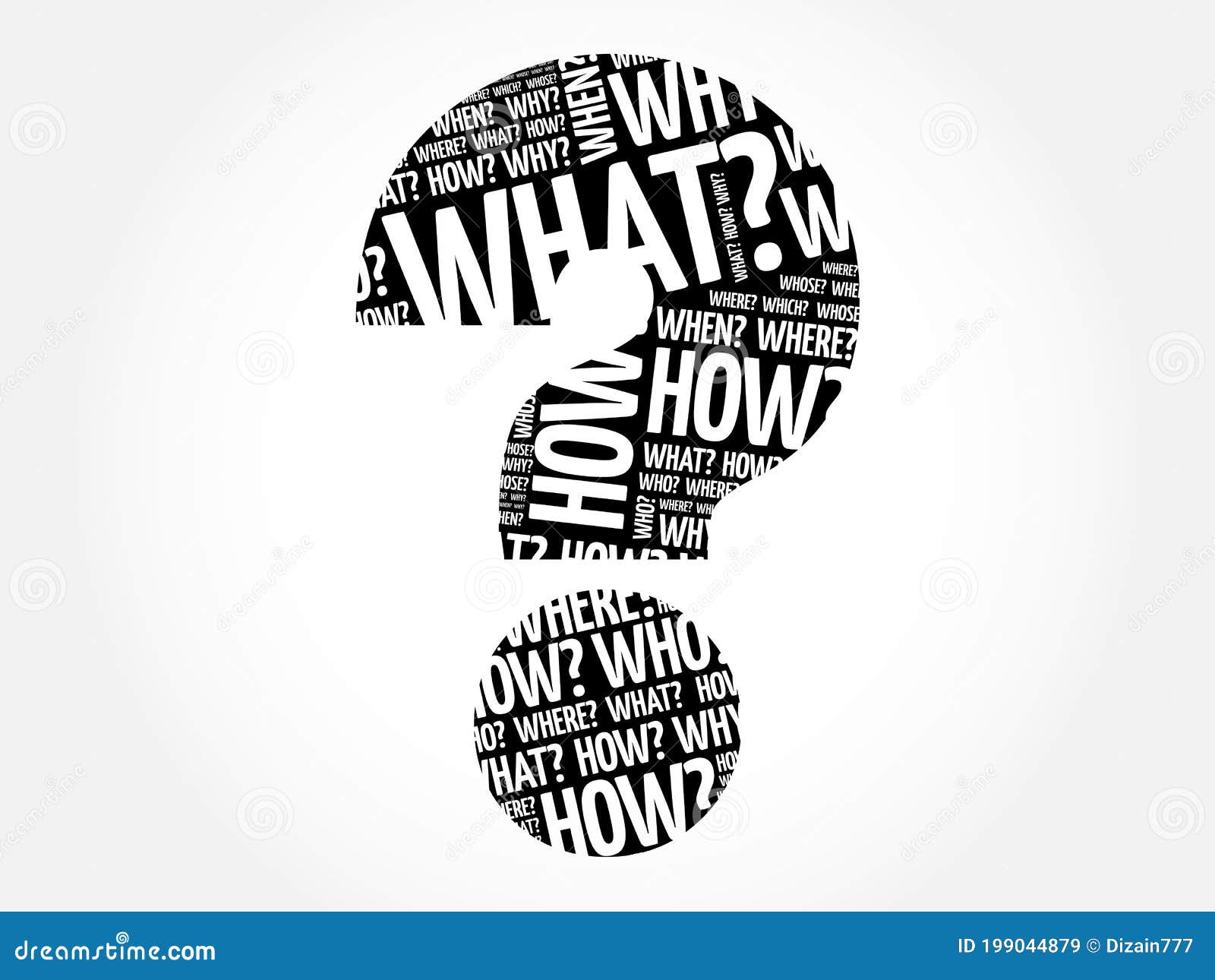 Whan, when, How, Where Questions Stock Illustration - Illustration of ...