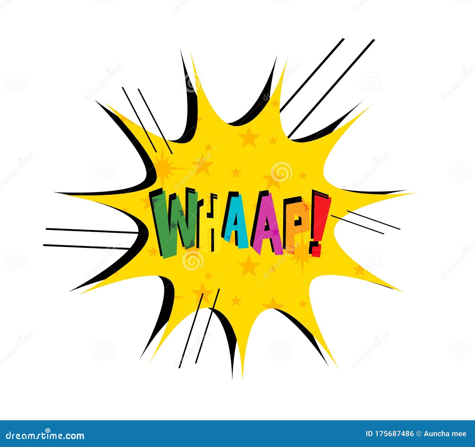 Whap Comic Expression Illustration Text on White. Stock Illustration ...