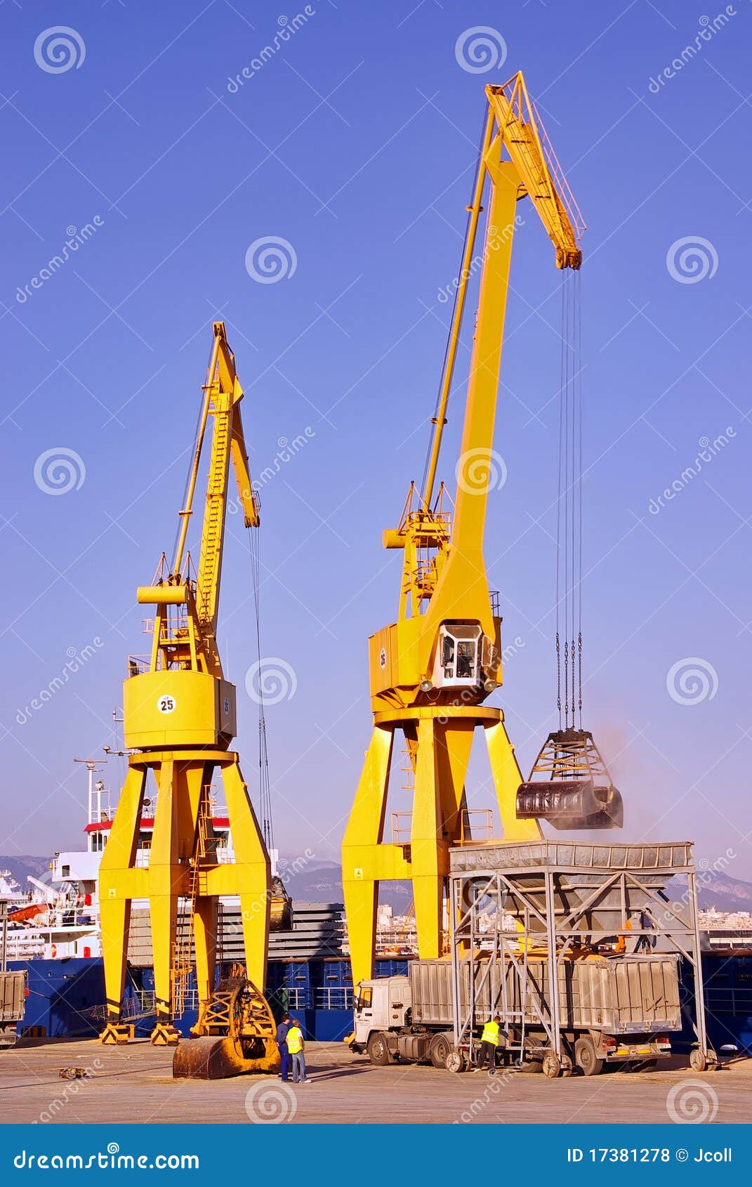 Wharf Loading stock photo. Image of heavy, harbor, machine - 17381278