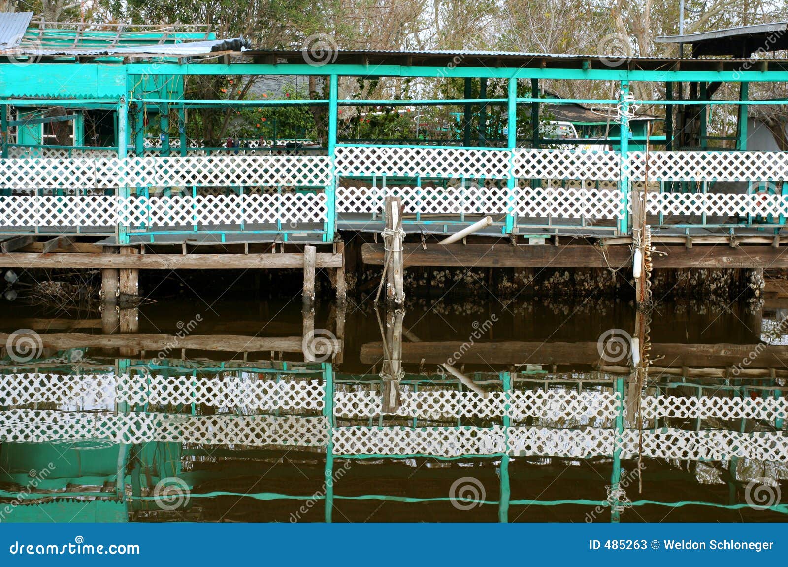 Wharf reflection stock image. Image of shrimp, aqua, wharf - 485263
