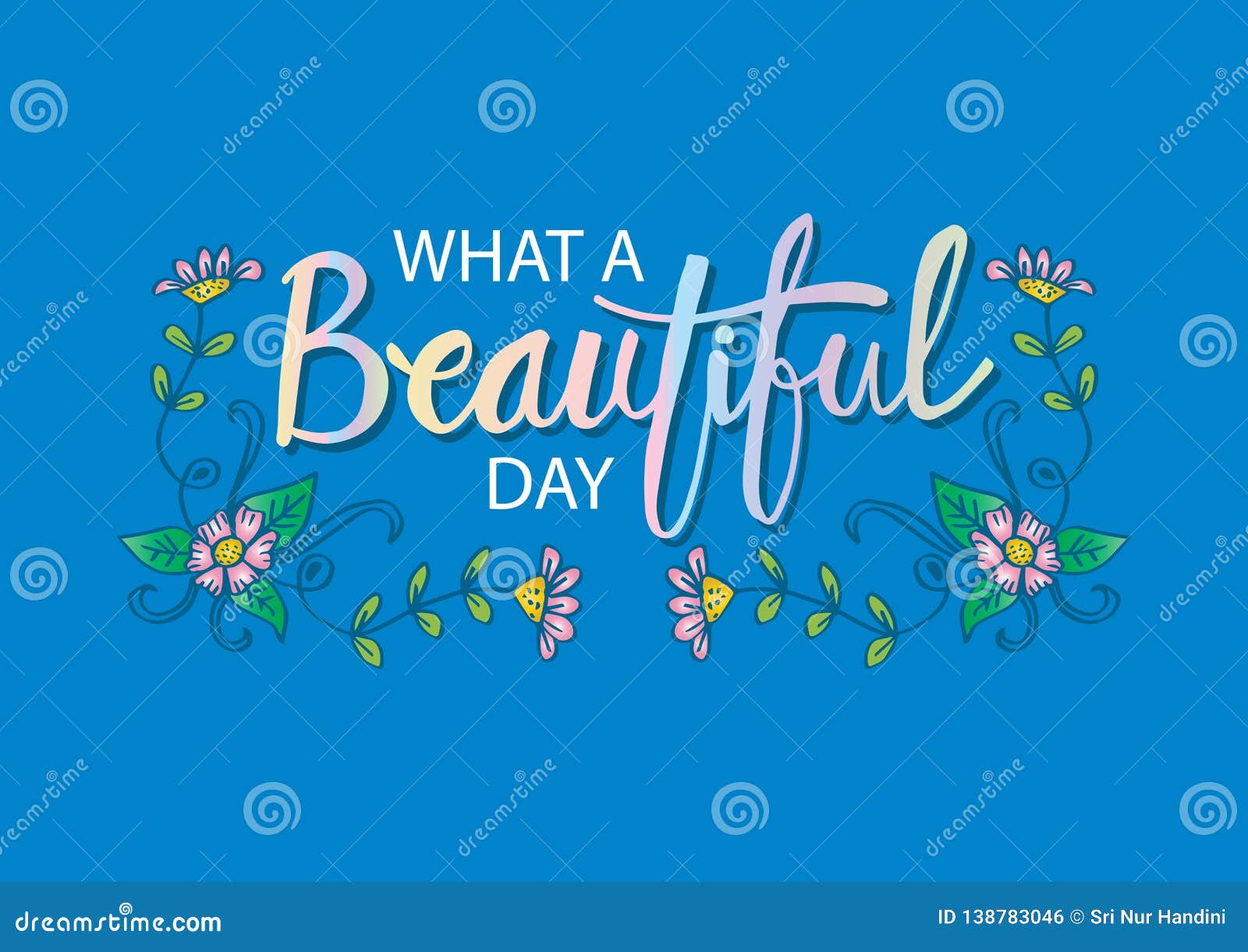 What a beautiful day. stock vector. Illustration of drawing - 138783046