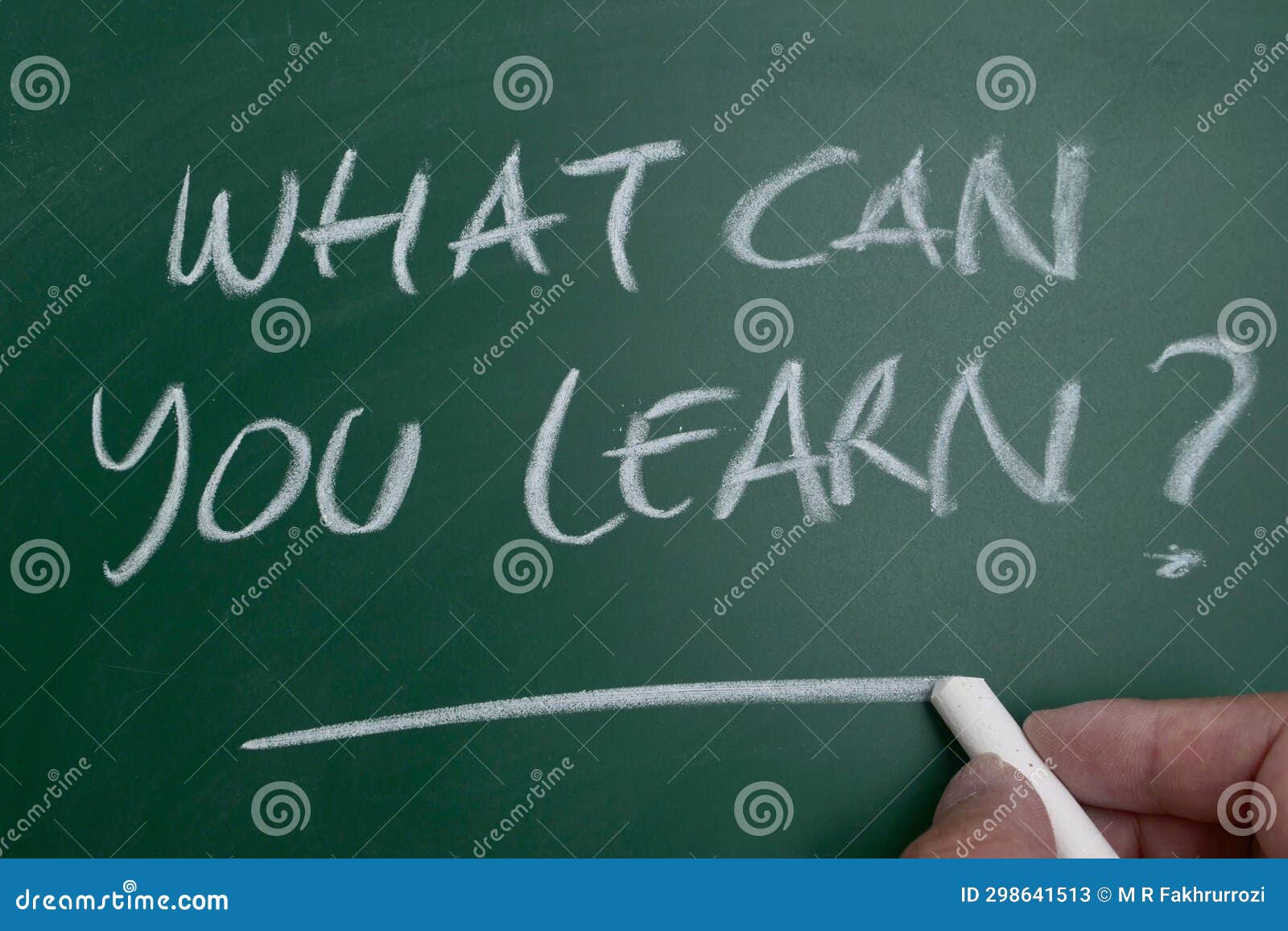 What Can You Learn Text on Chalkboard, Business Education Stock Image ...