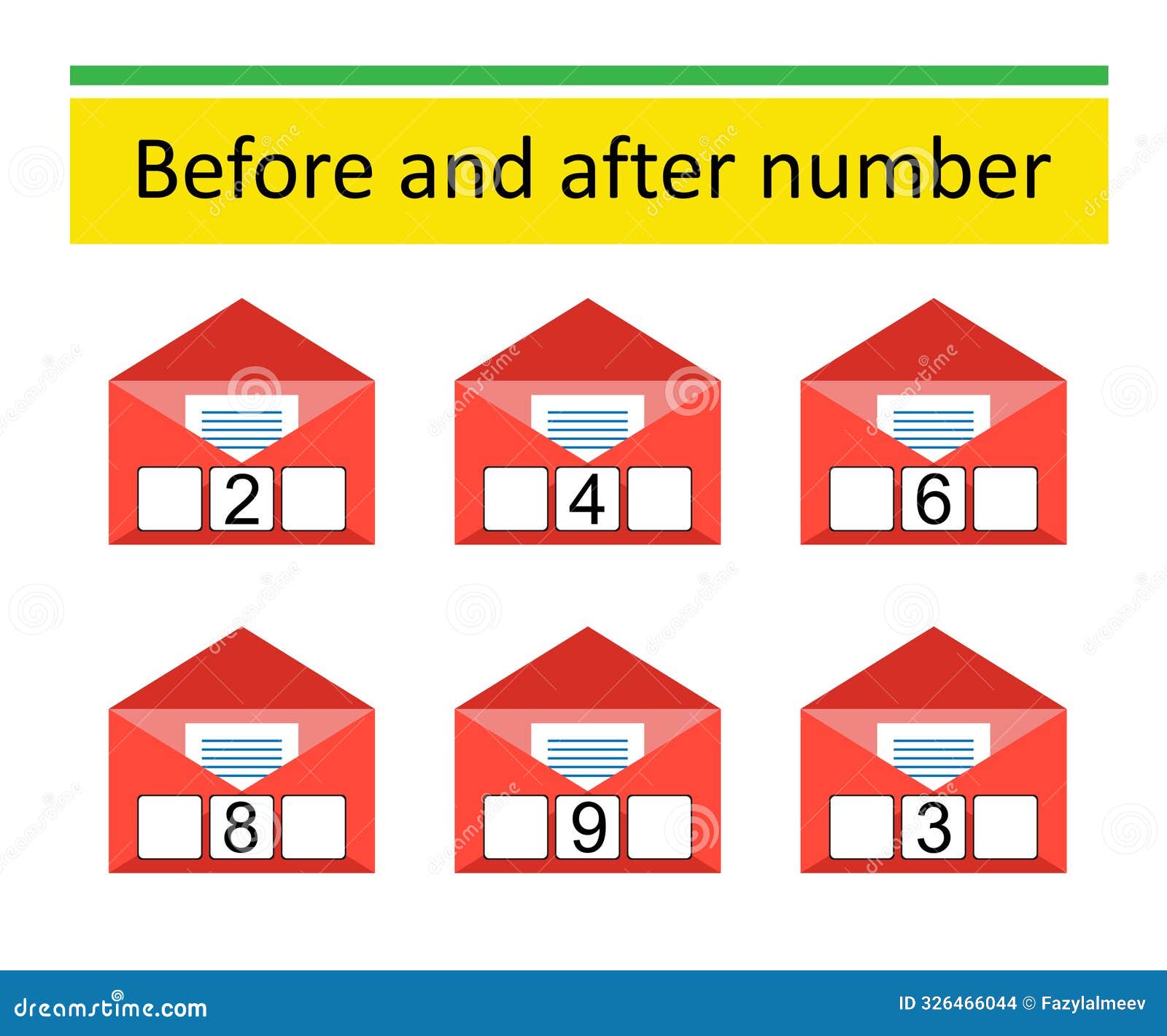 What Comes before and after. Math Worksheets for Kids Stock Vector ...