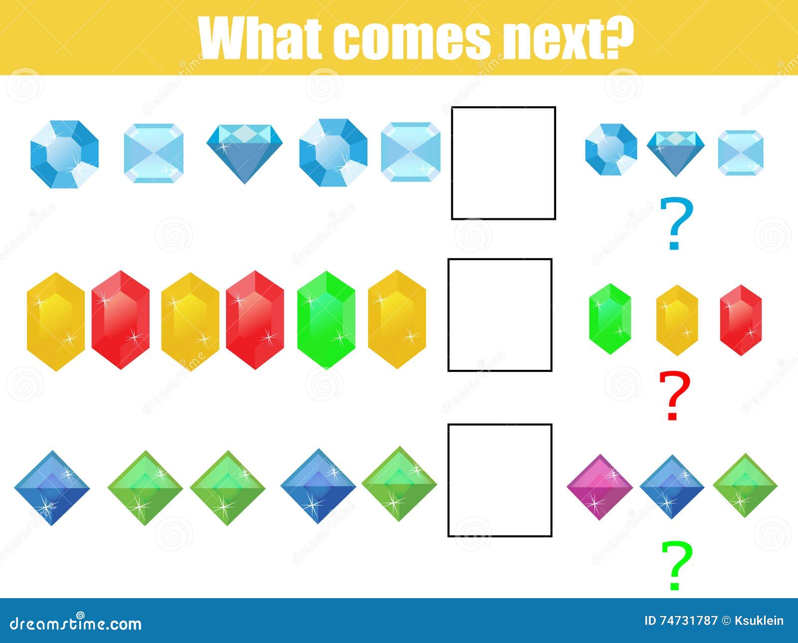 What Comes Next Educational Children Game. Kids Activity Sheet ...