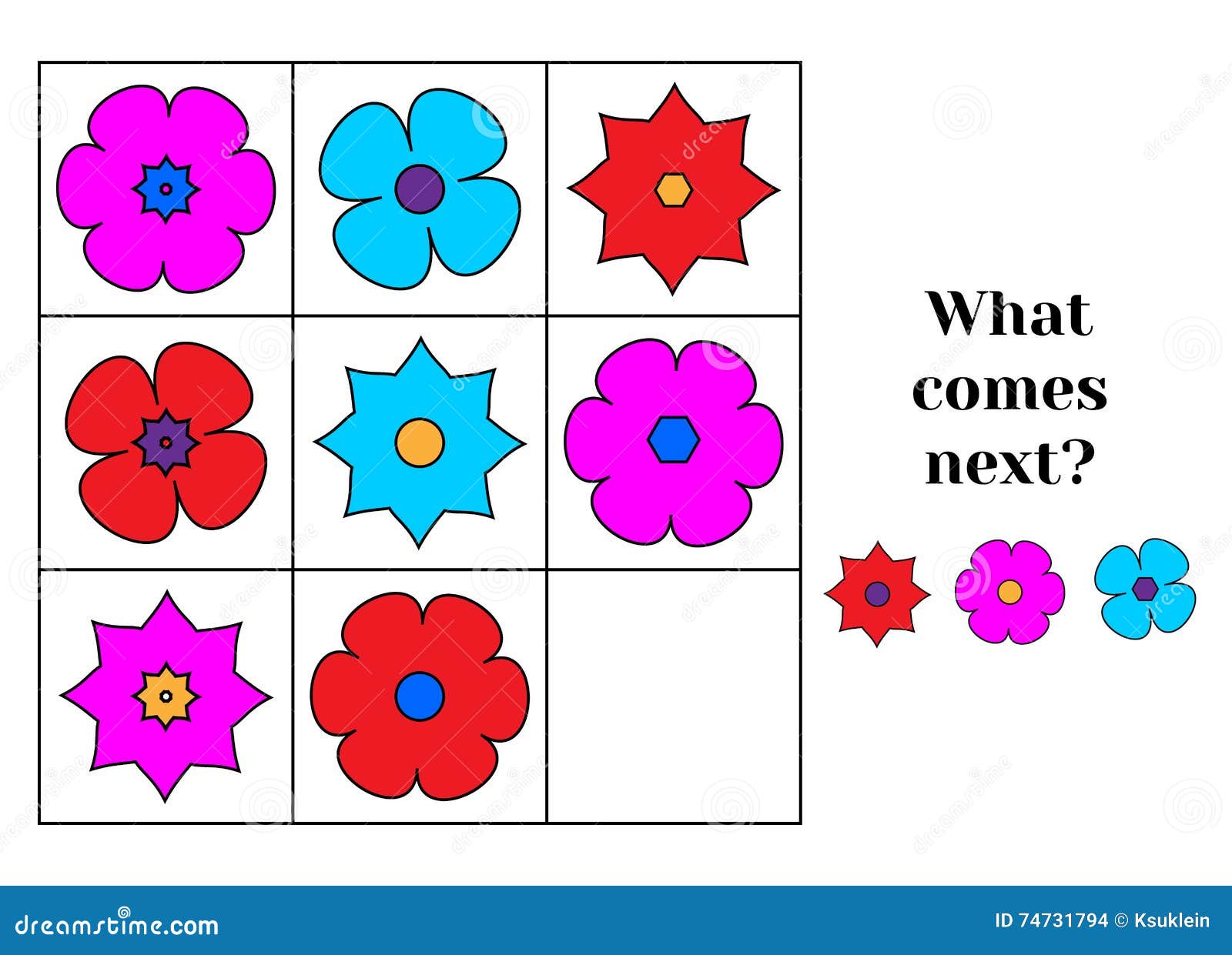 What Comes Next Educational Children Game. Kids Activity Sheet ...