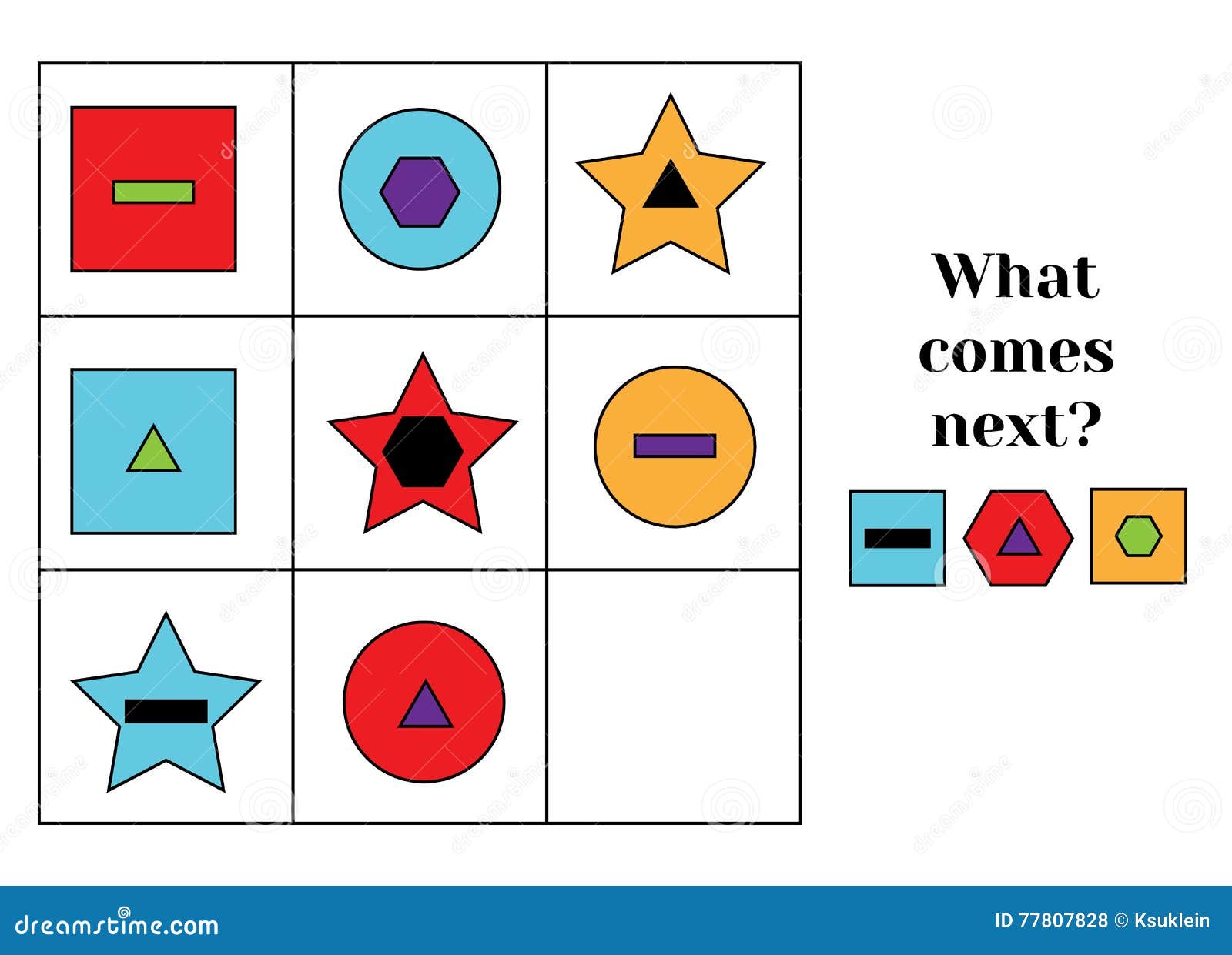 What Comes Next Educational Children Game. Kids Activity Sheet ...