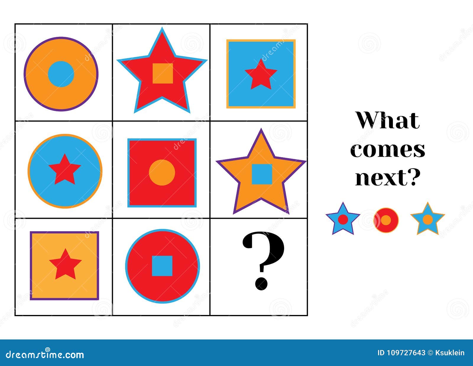 What Comes Next Educational Children Game. Kids Activity Sheet ...