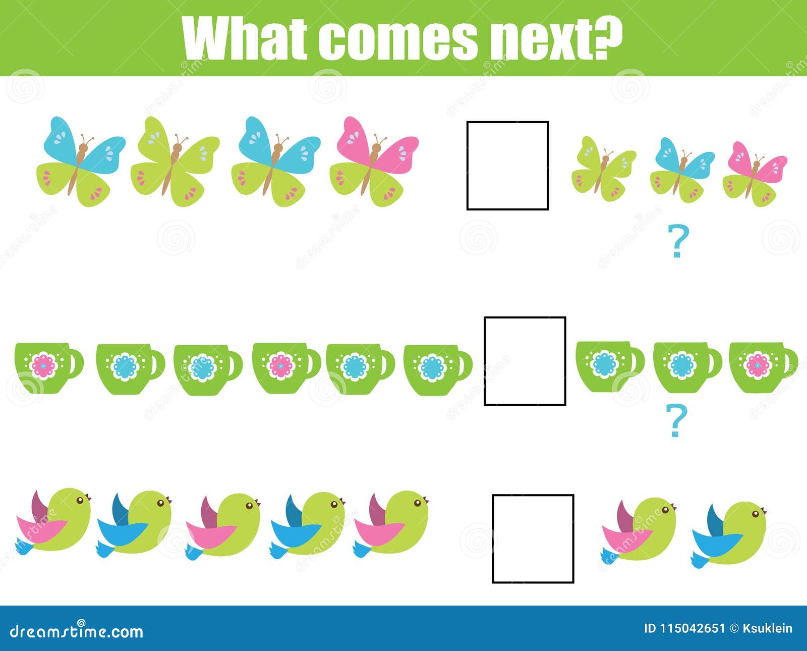 What Comes Next Educational Children Game. Kids Activity Sheet ...