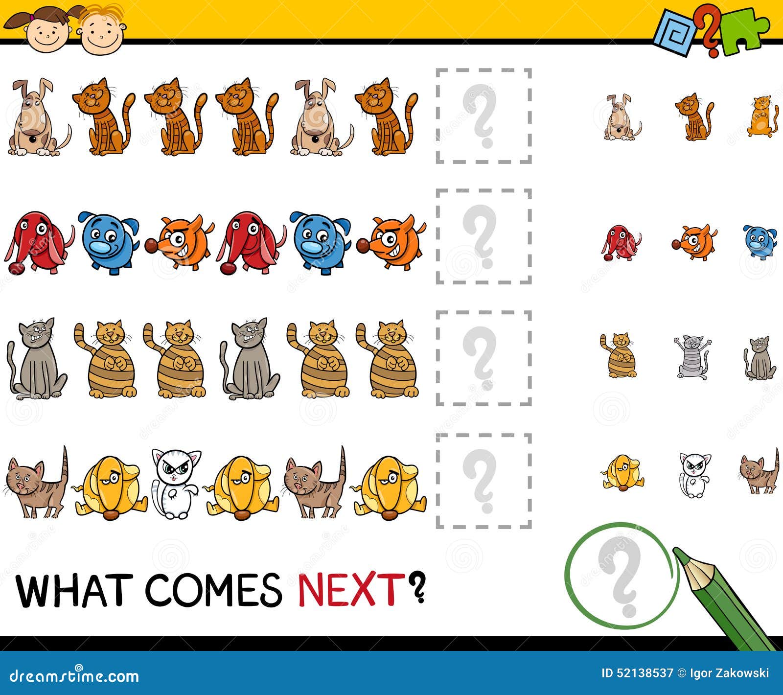 What Comes Next Game Cartoon Stock Vector - Illustration of element ...