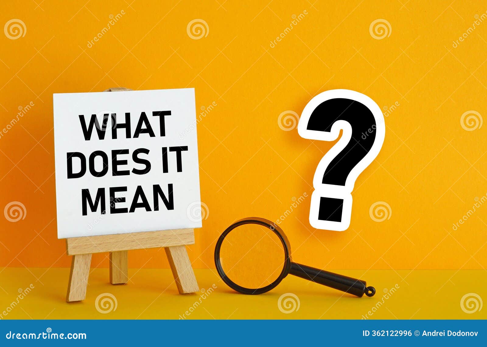 What Does it Mean is Shown Using the Text on the Board Stock Photo ...