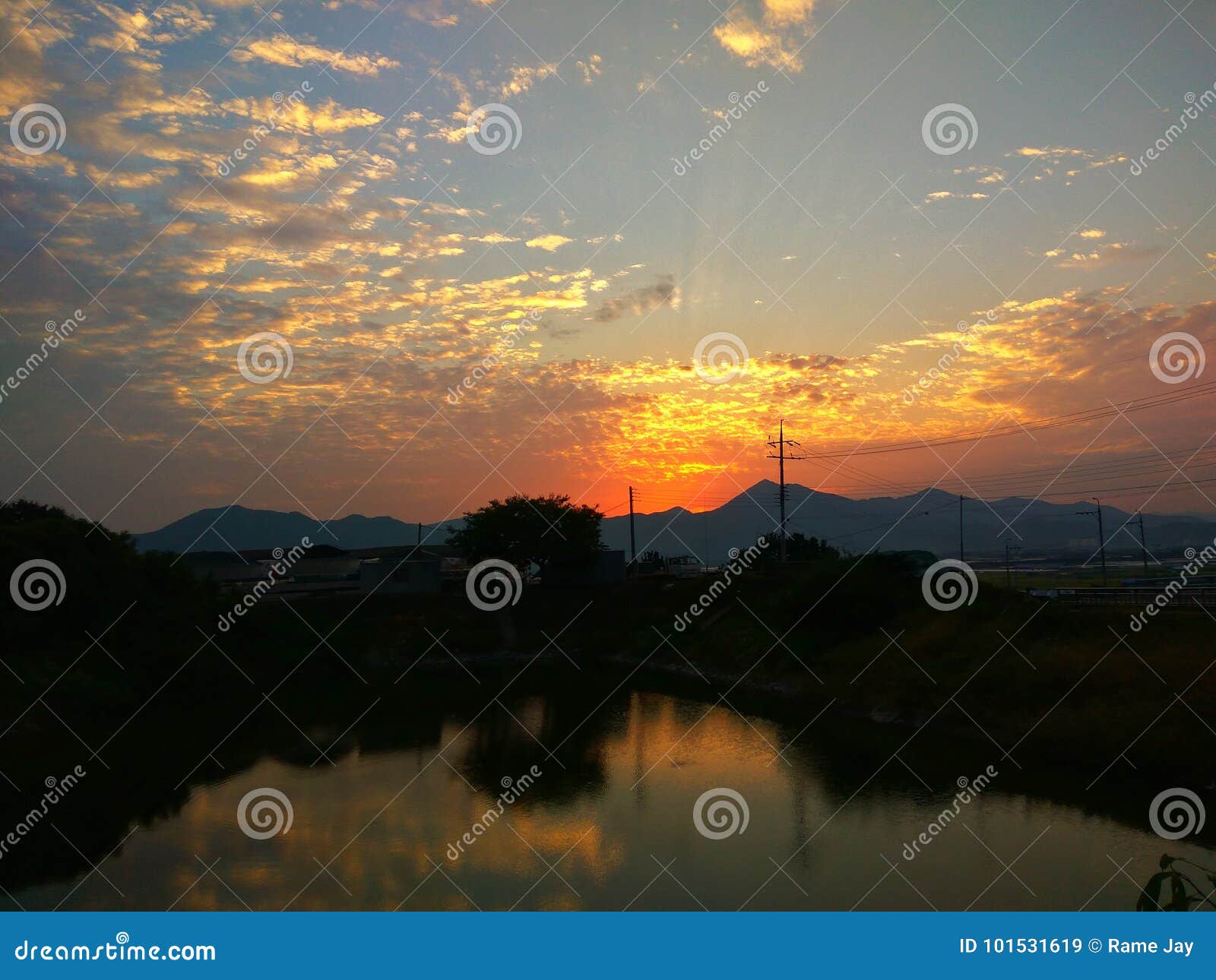 An Evening with Different Shades, Shadows and Reflection Stock Image ...