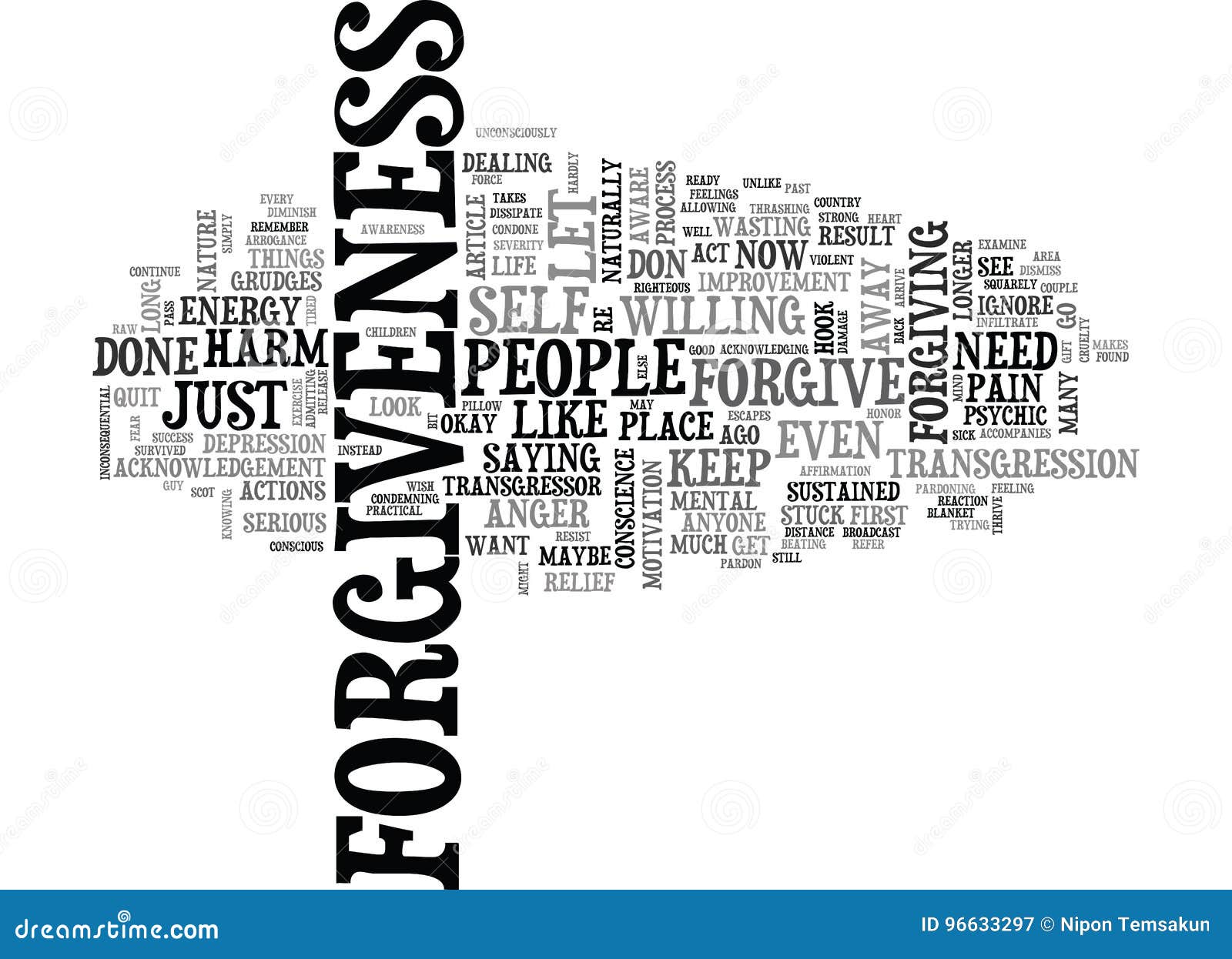 What Forgiveness is Not Word Cloud Stock Illustration - Illustration of ...