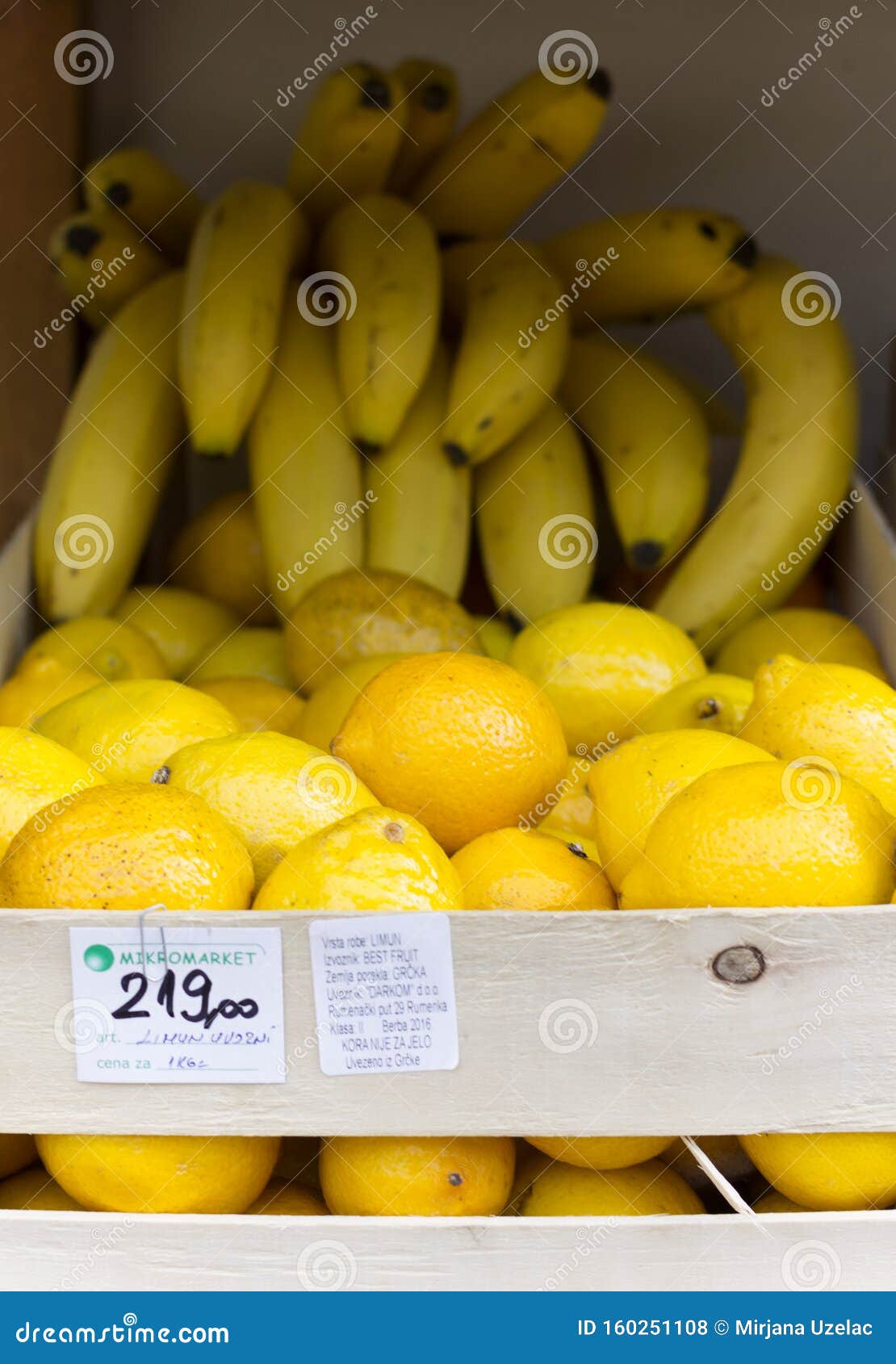 Fresh Fruit on Offer at the Store Stock Photo - Image of shelf, price ...