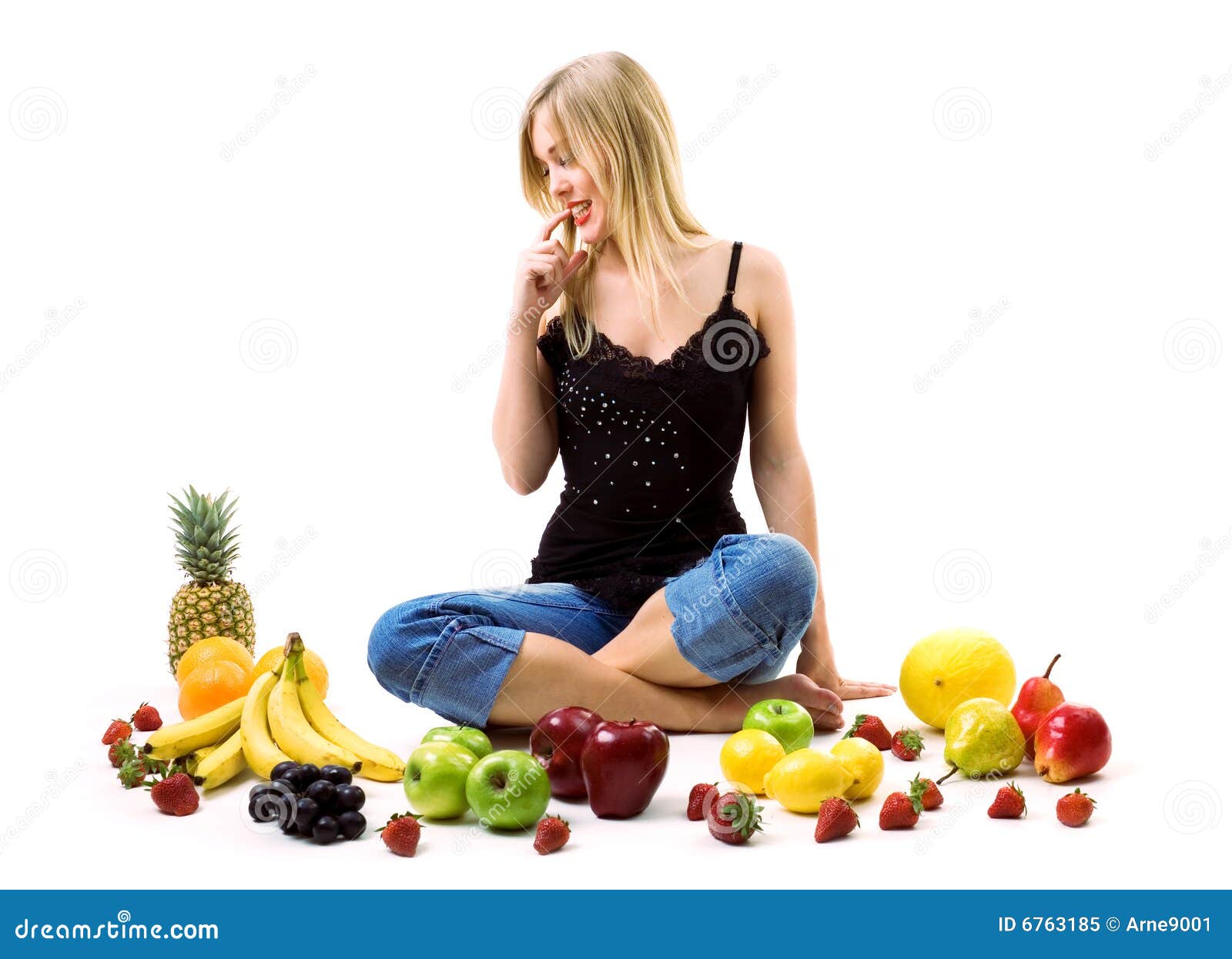 What fruit to eat? stock image. Image of food, blond, decide - 6763185