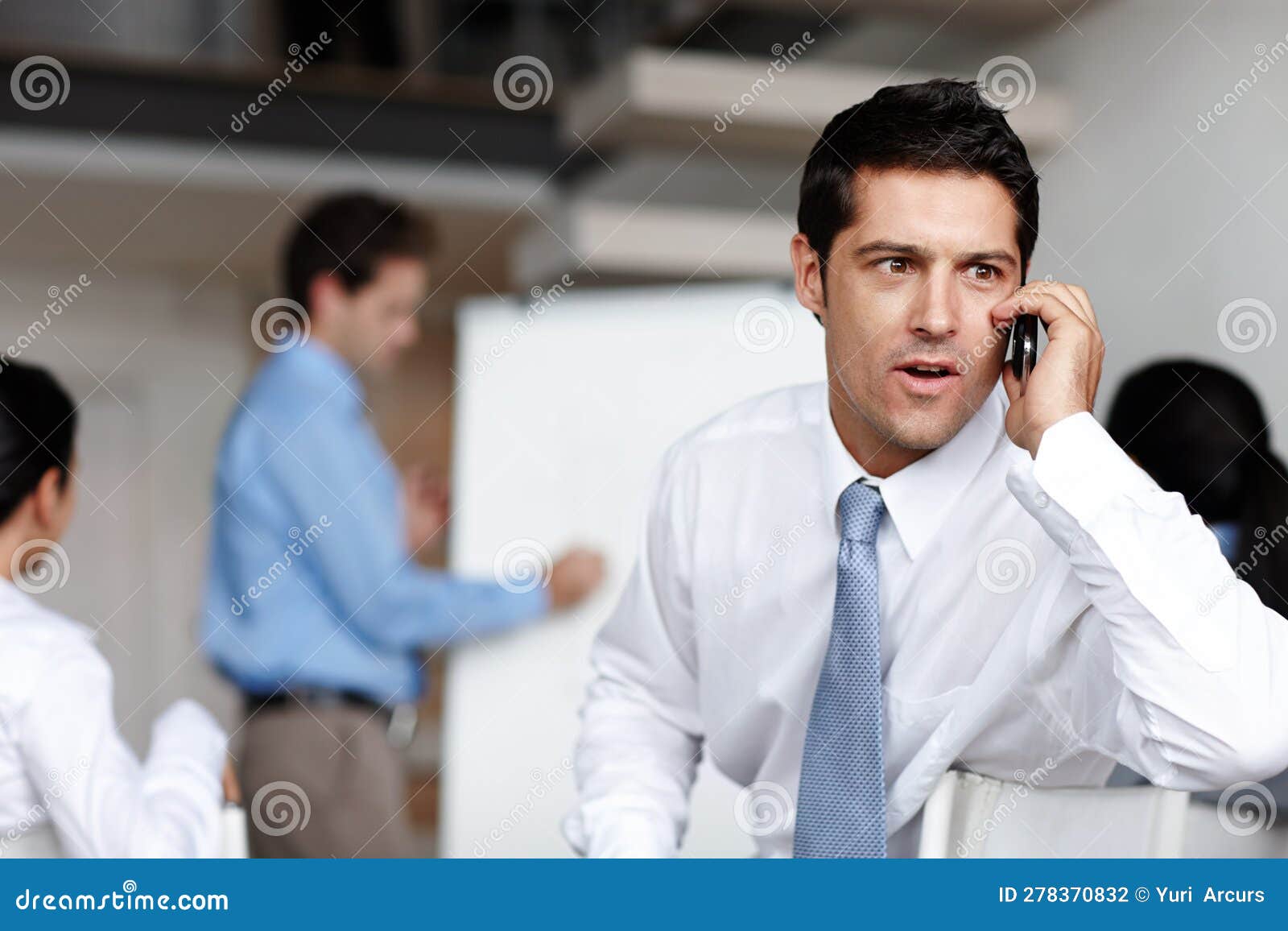 What. a Handsome Young Businessman Taking a Shocking Call during a ...