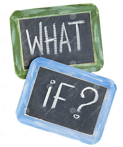 What if question stock image. Image of slate, counterfactual - 21469201