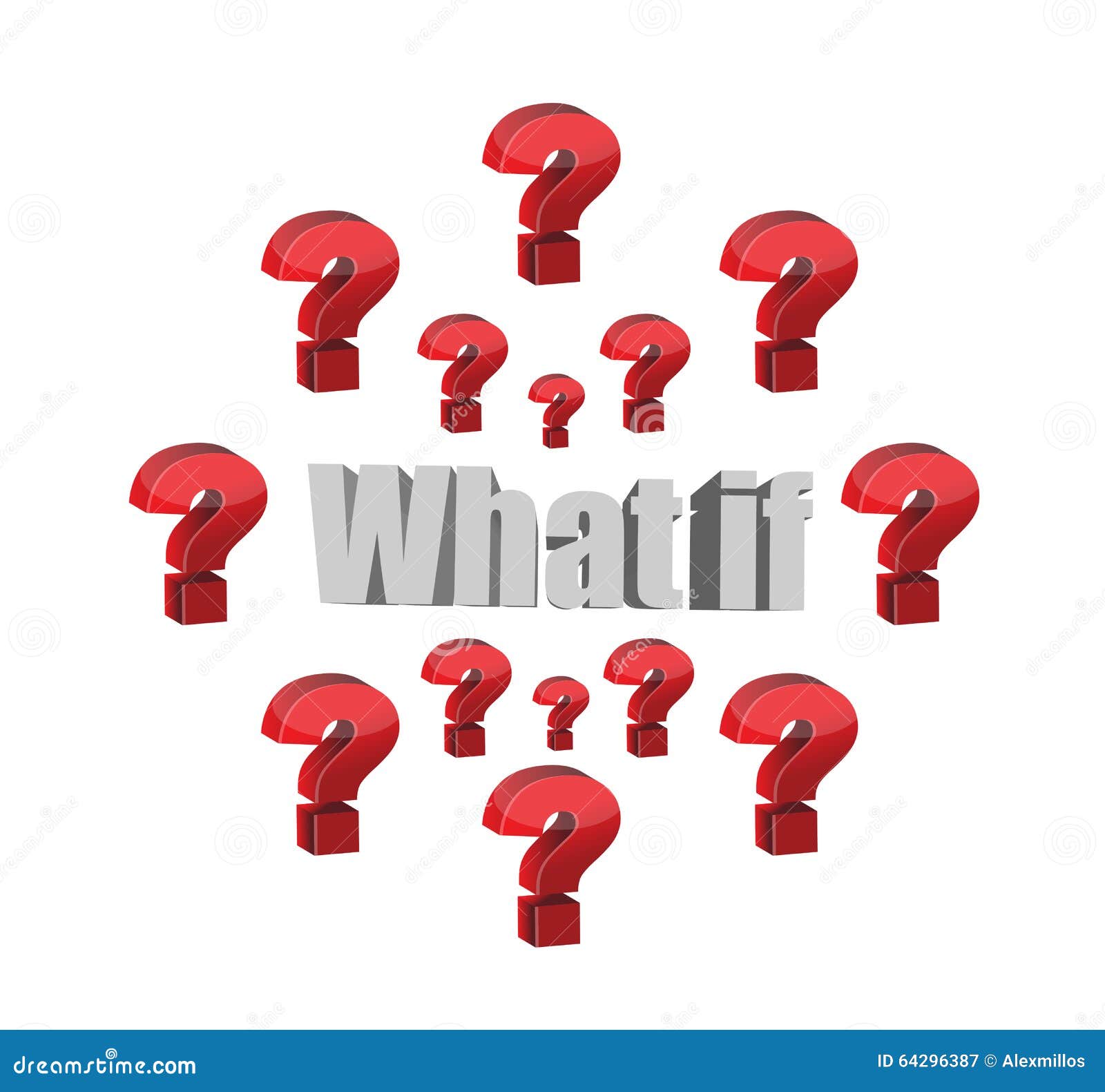 What If Question Illustration Design Stock Illustration - Illustration ...