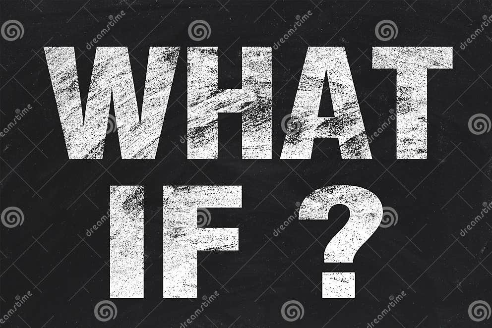 What if stock image. Image of business, ideas, chalkboard - 51263833